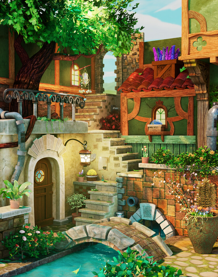 ArtStation - Little village set