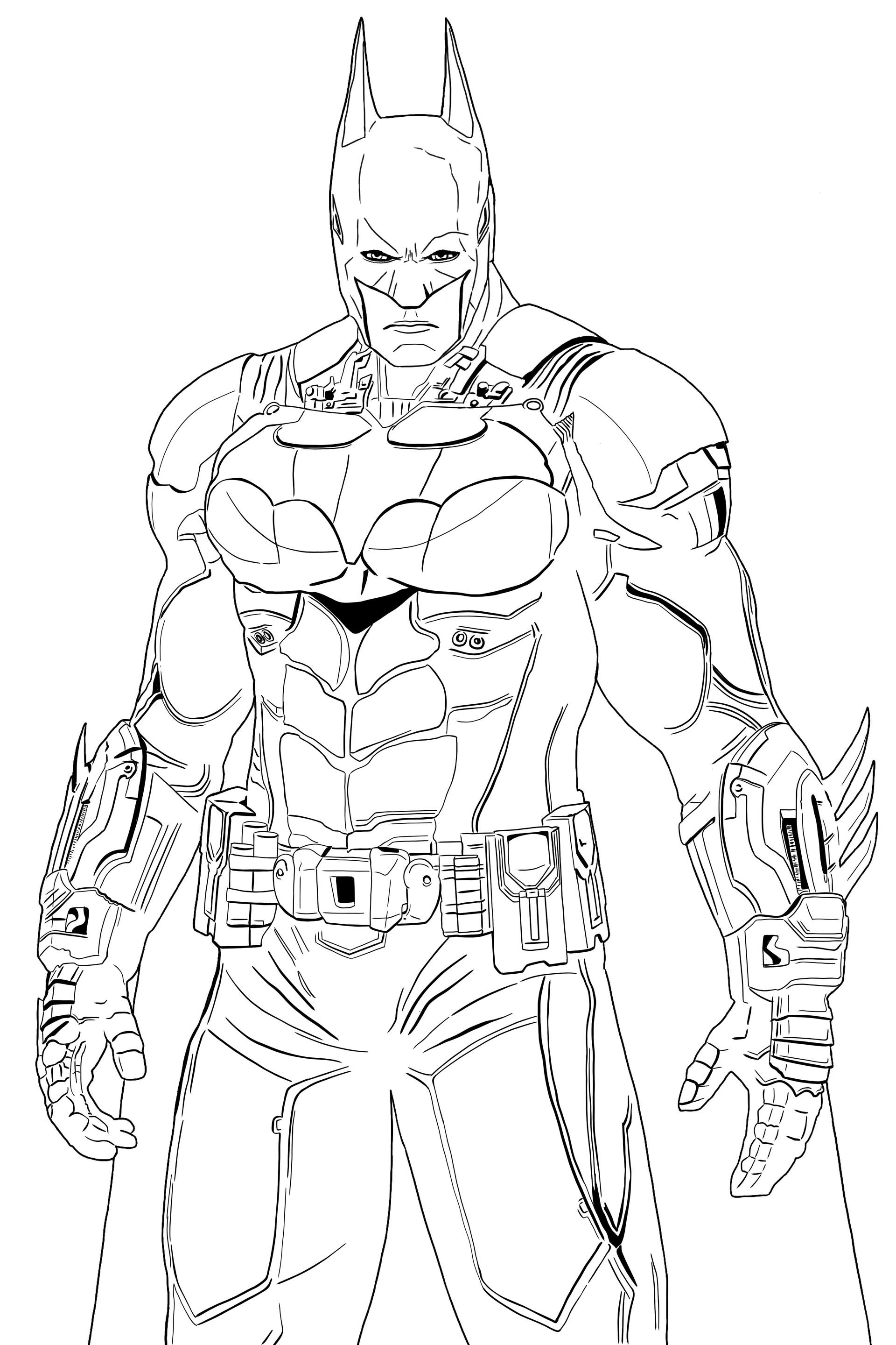 Batman Arkham Knight Sketch By Popcultureart Sketch Coloring Page