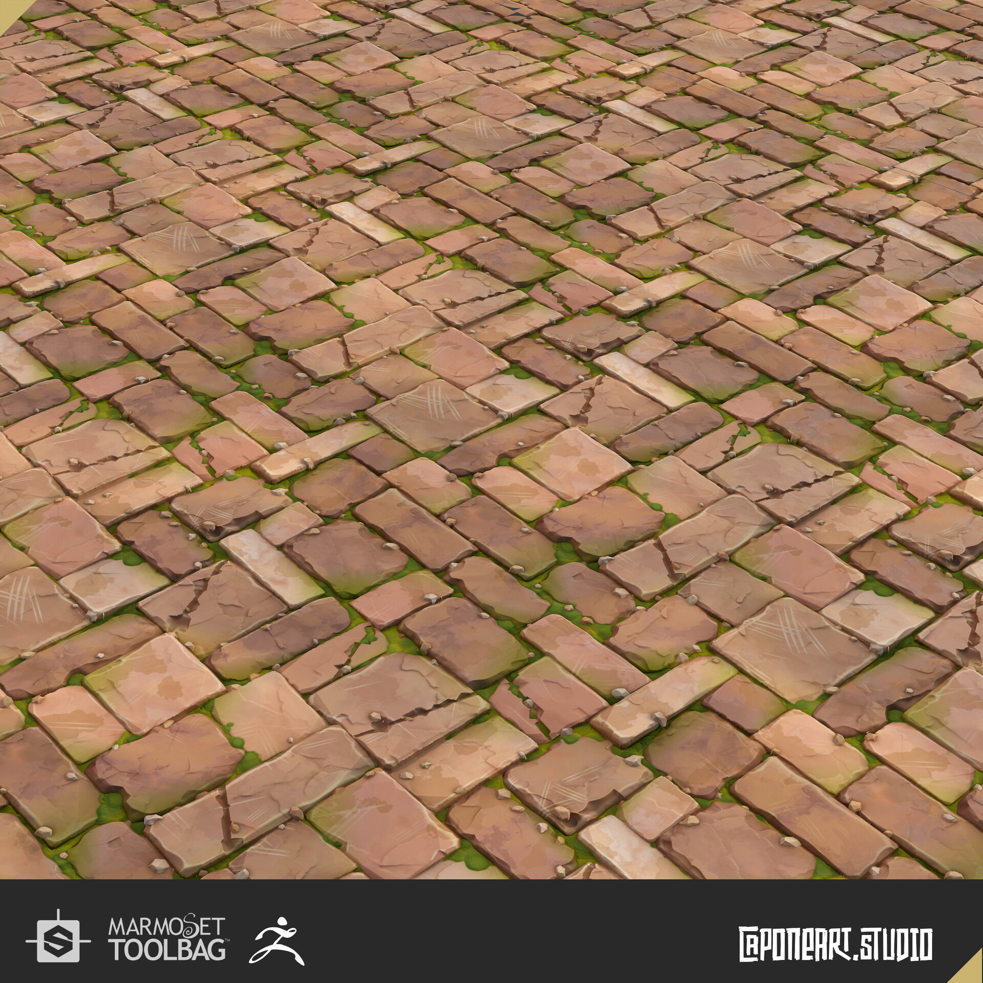 caponeart - Stylized Texture Exploration : Temple Floor