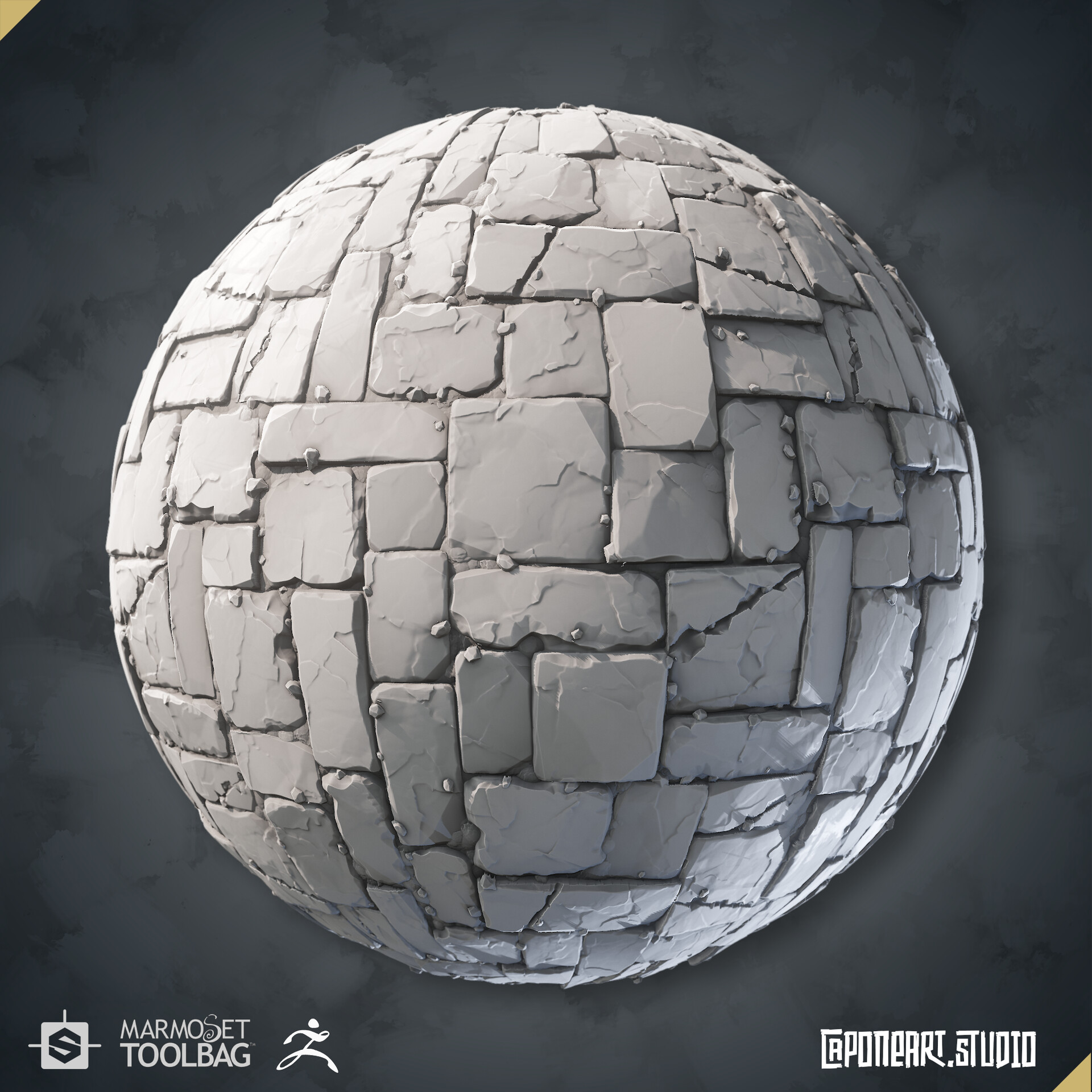 caponeart - Stylized Texture Exploration : Temple Floor
