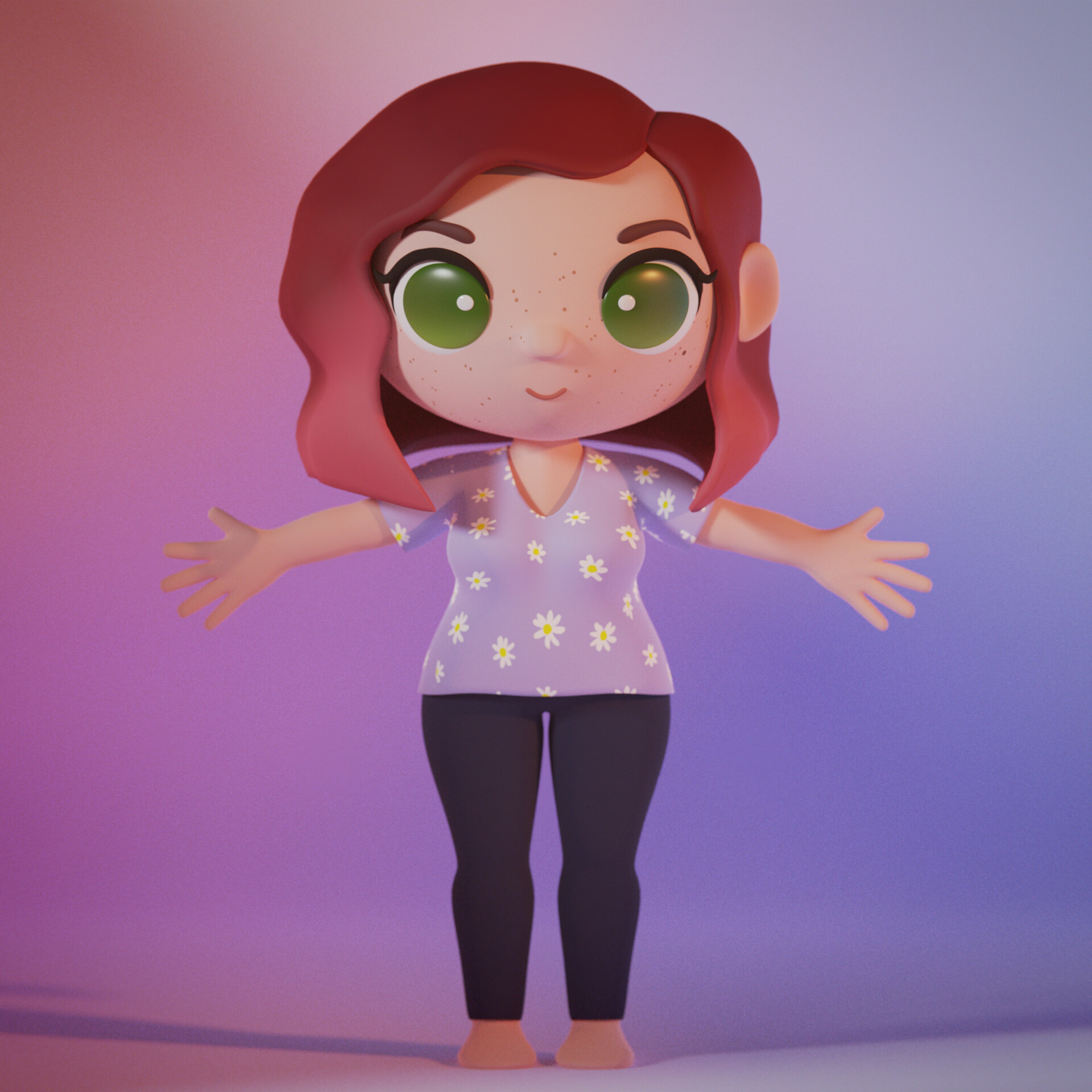 Nicole Roman (Peachy Sloth Art) - Self-Portrait 2021