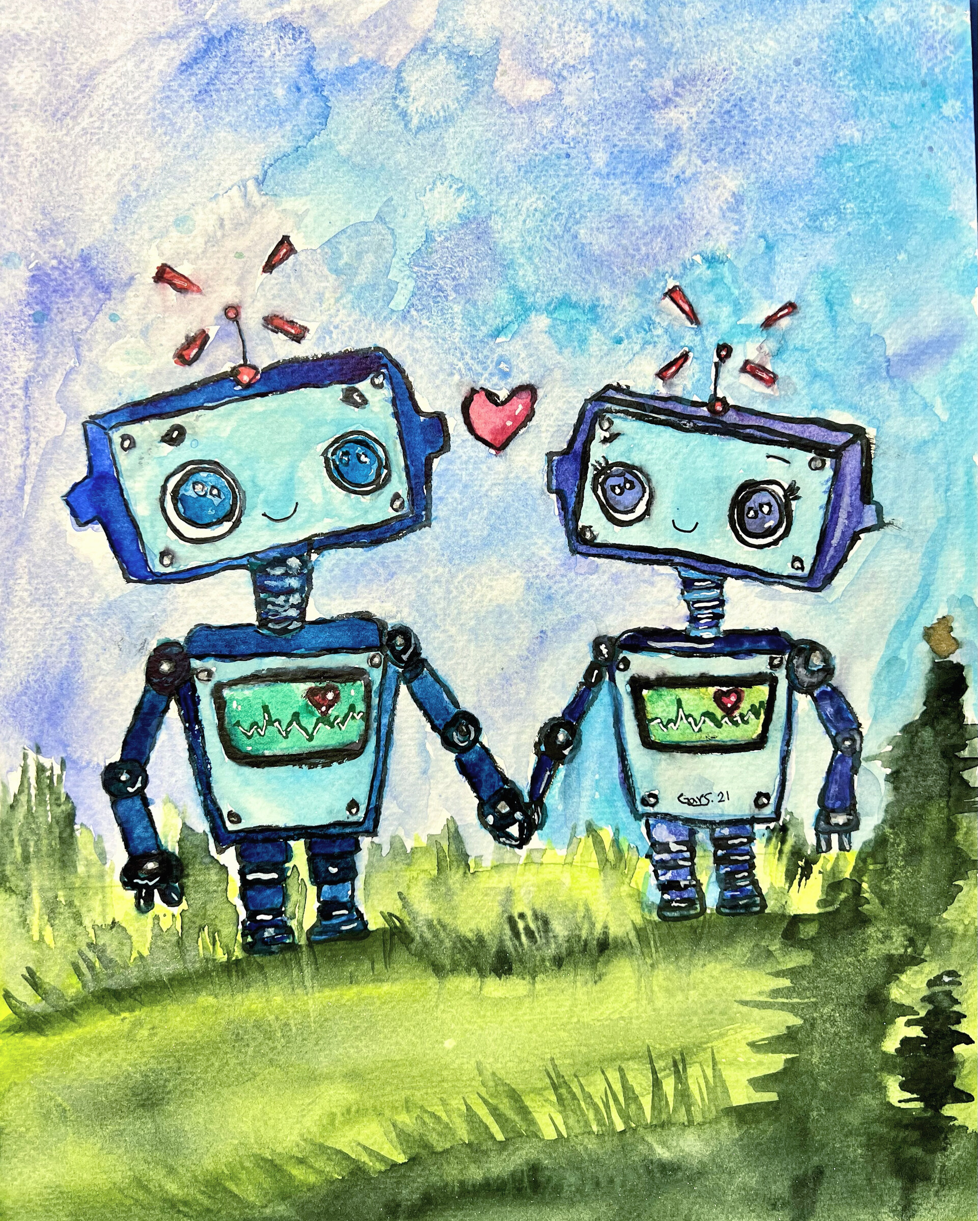 ArtStation - Robots in love