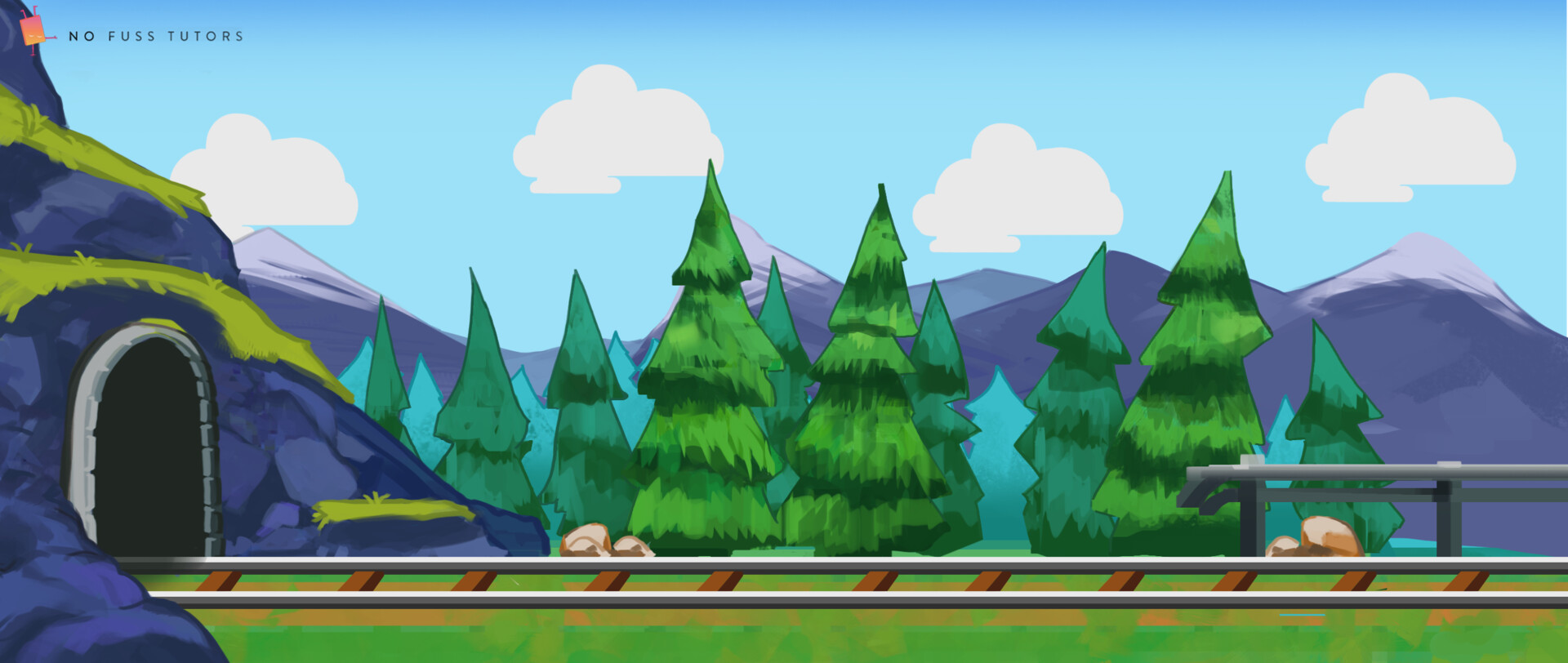 ArtStation - Train Rush Mini Game: Mountains Background
