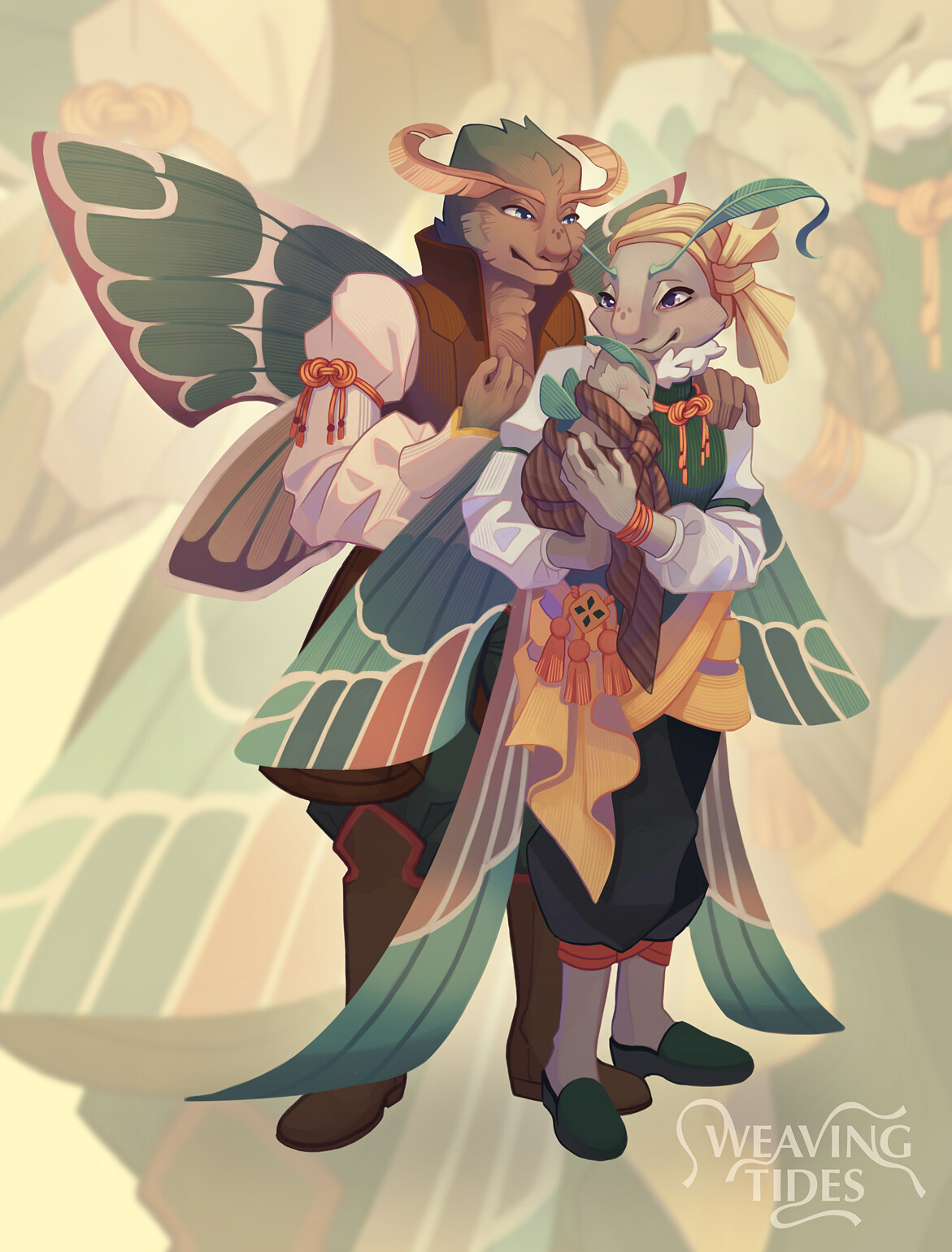 ArtStation - Weaving Tides - Mothkin Couple - Avatar Sprites