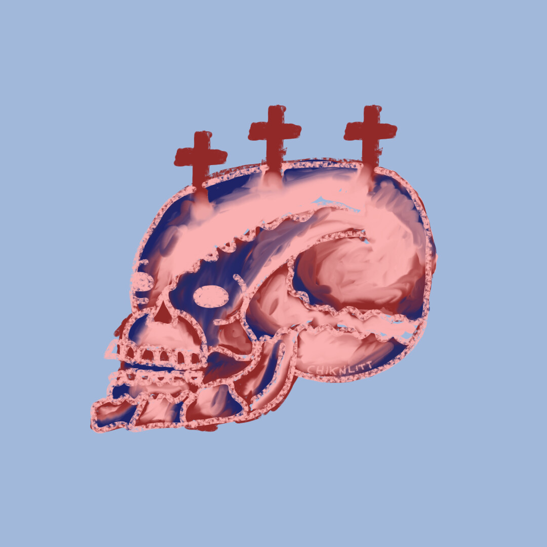ArtStation - melting skull