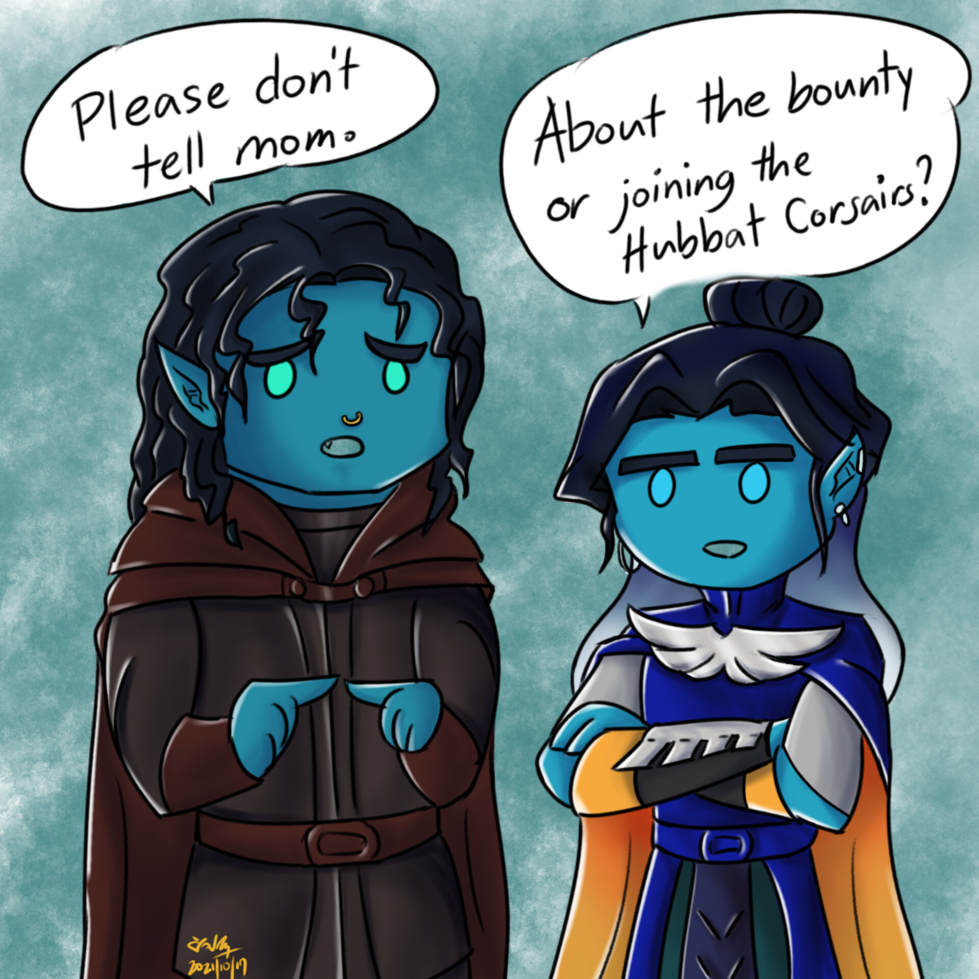 ArtStation - the blue brothers (Fan art of Dorian and Cyrus from ...