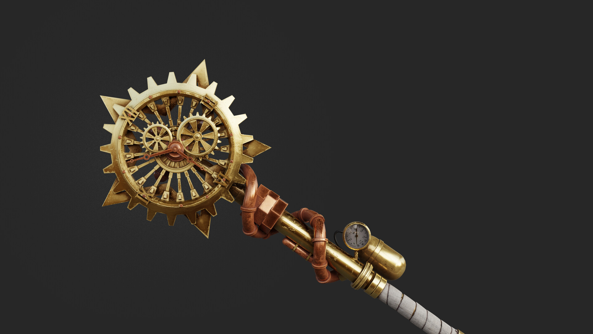 ArtStation - Techno Santa's staff