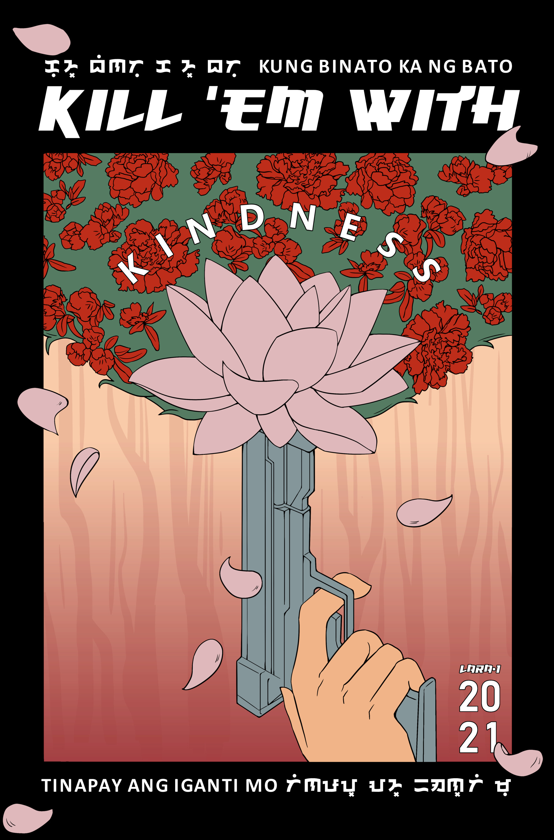 ArtStation - Kill 'em with kindness Tshirt Design