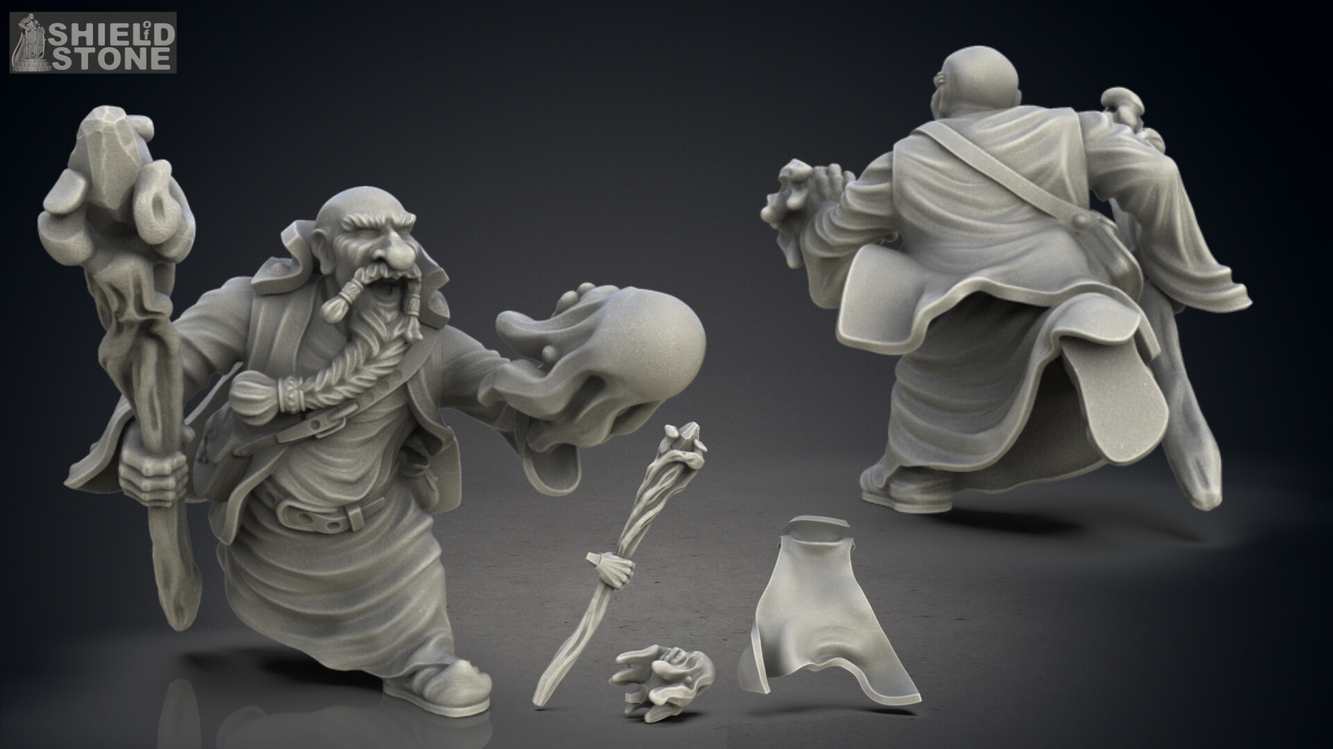 ArtStation - Dwarf Mage - Miniature / Toy