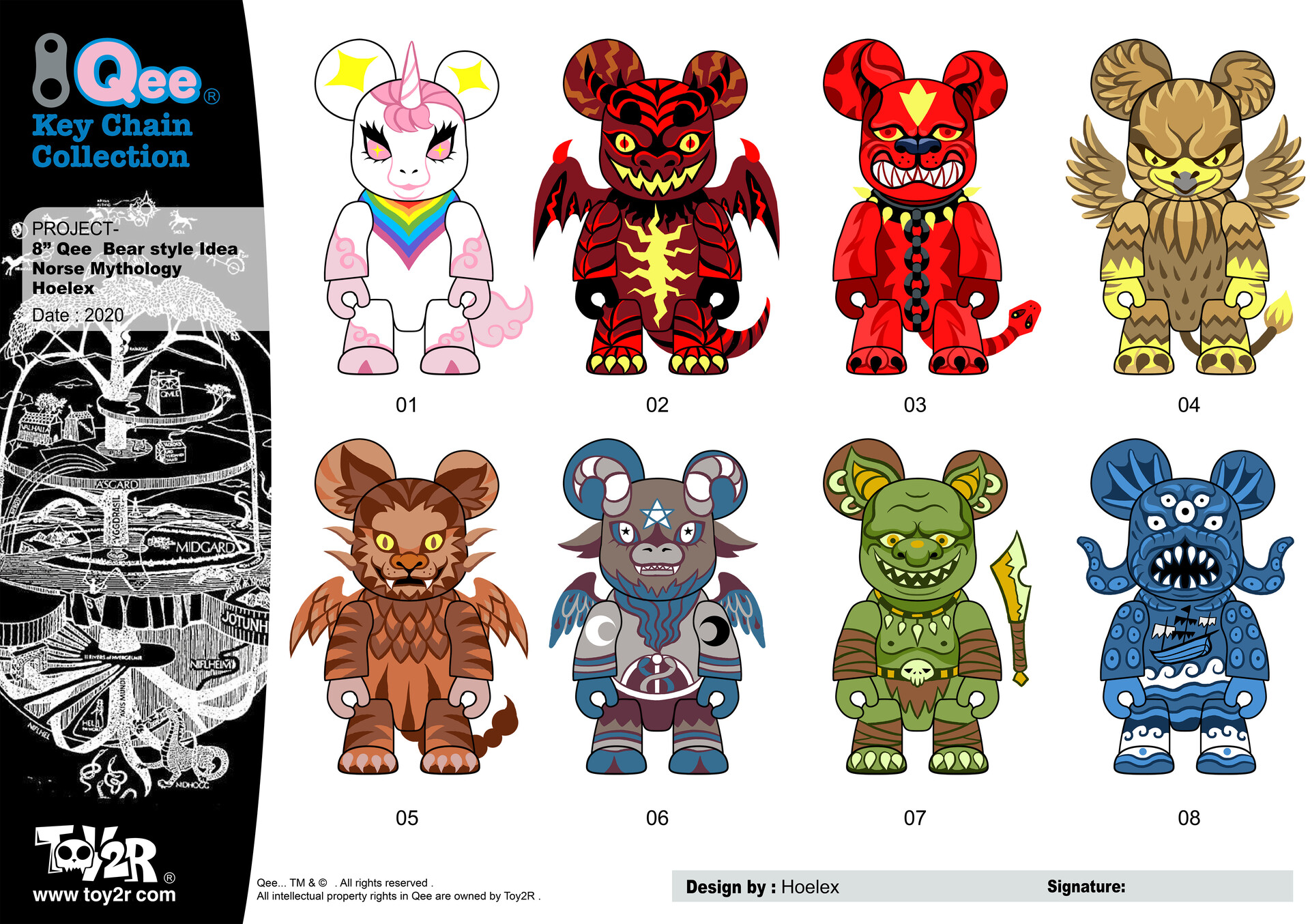 ArtStation - ★《QEE Bear》北歐神話傳說生物系列Norse Mythology 品牌公仔Hoelex設計師款概念圖