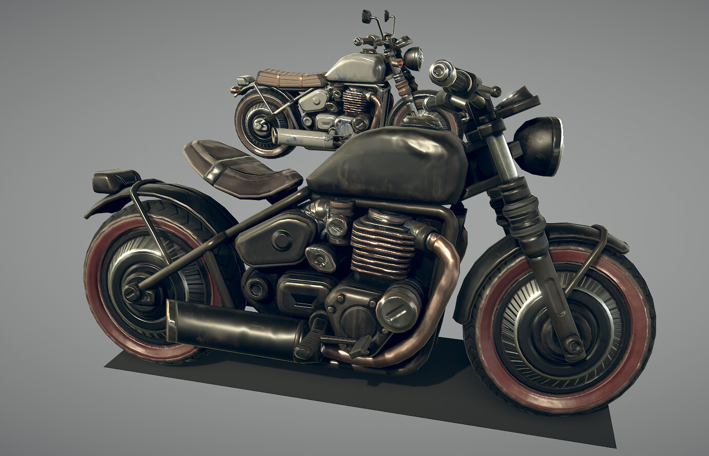 ArtStation - Customizable Realtime Classic Motorbike