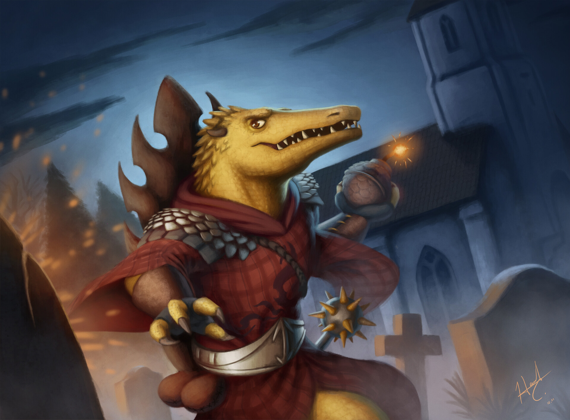 ArtStation - Egbert, the Dragon-born paladin