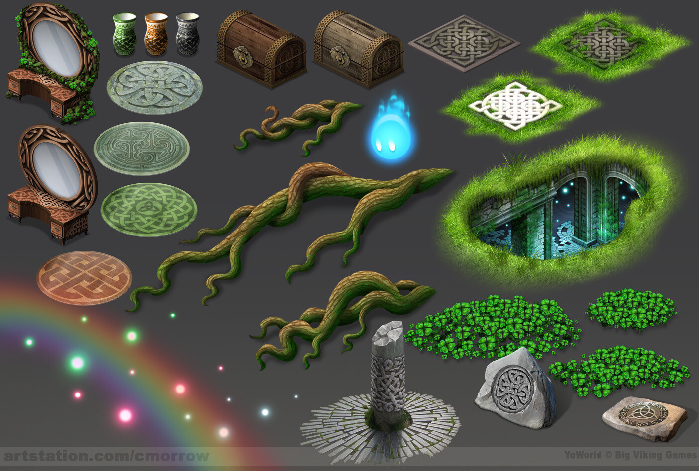 ArtStation - YoWorld Decor Items (Celtic Theme)