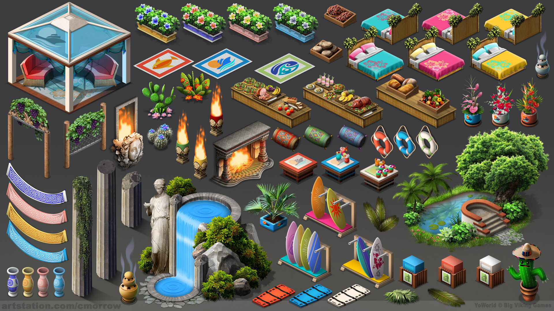 ArtStation - YoWorld Decor Items (Cruise Theme)