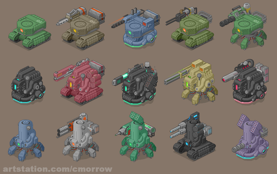 ArtStation - Pixel Tanks and Weapons