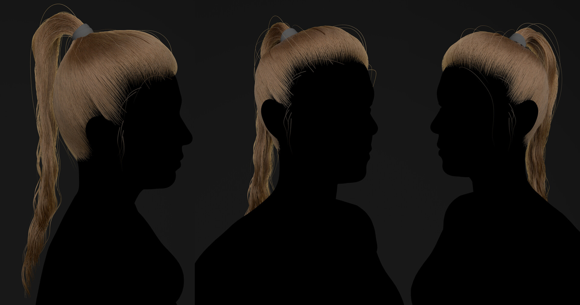 ArtStation - Stylized female Ponytail using Maya (XGen)