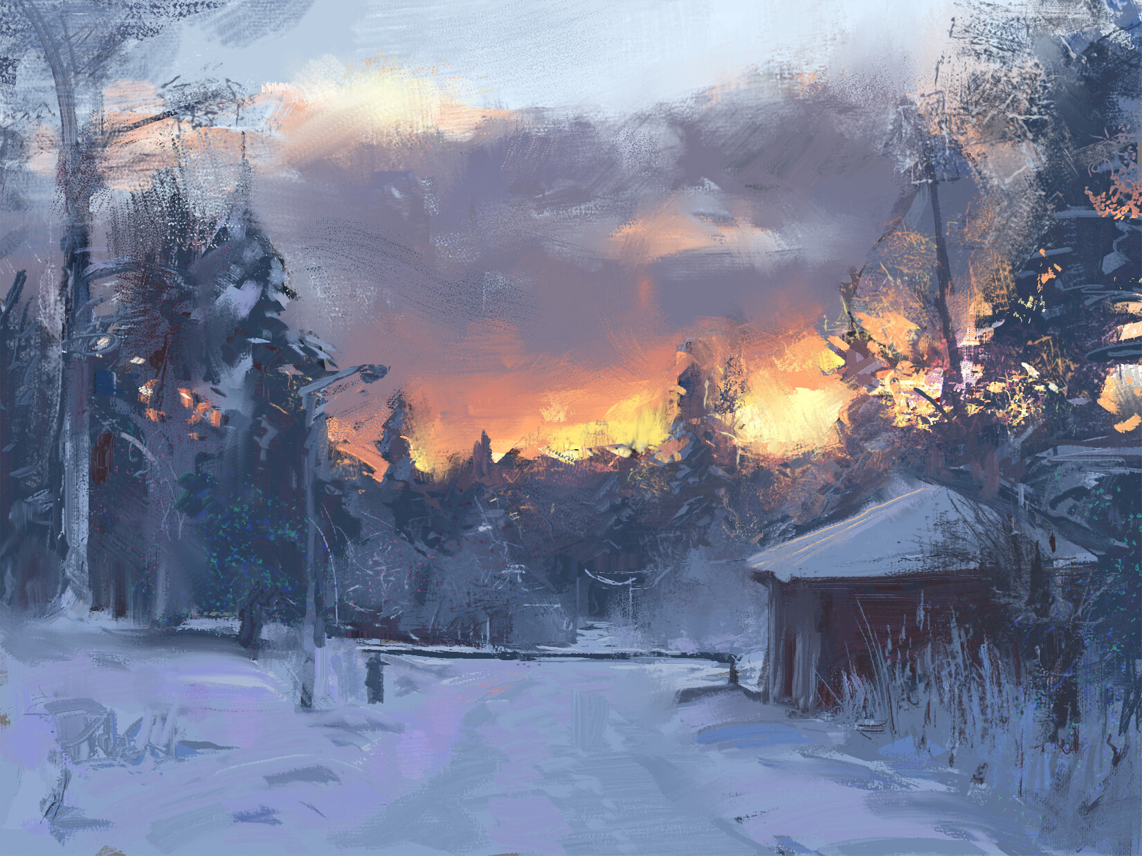 ArtStation - winter study 2
