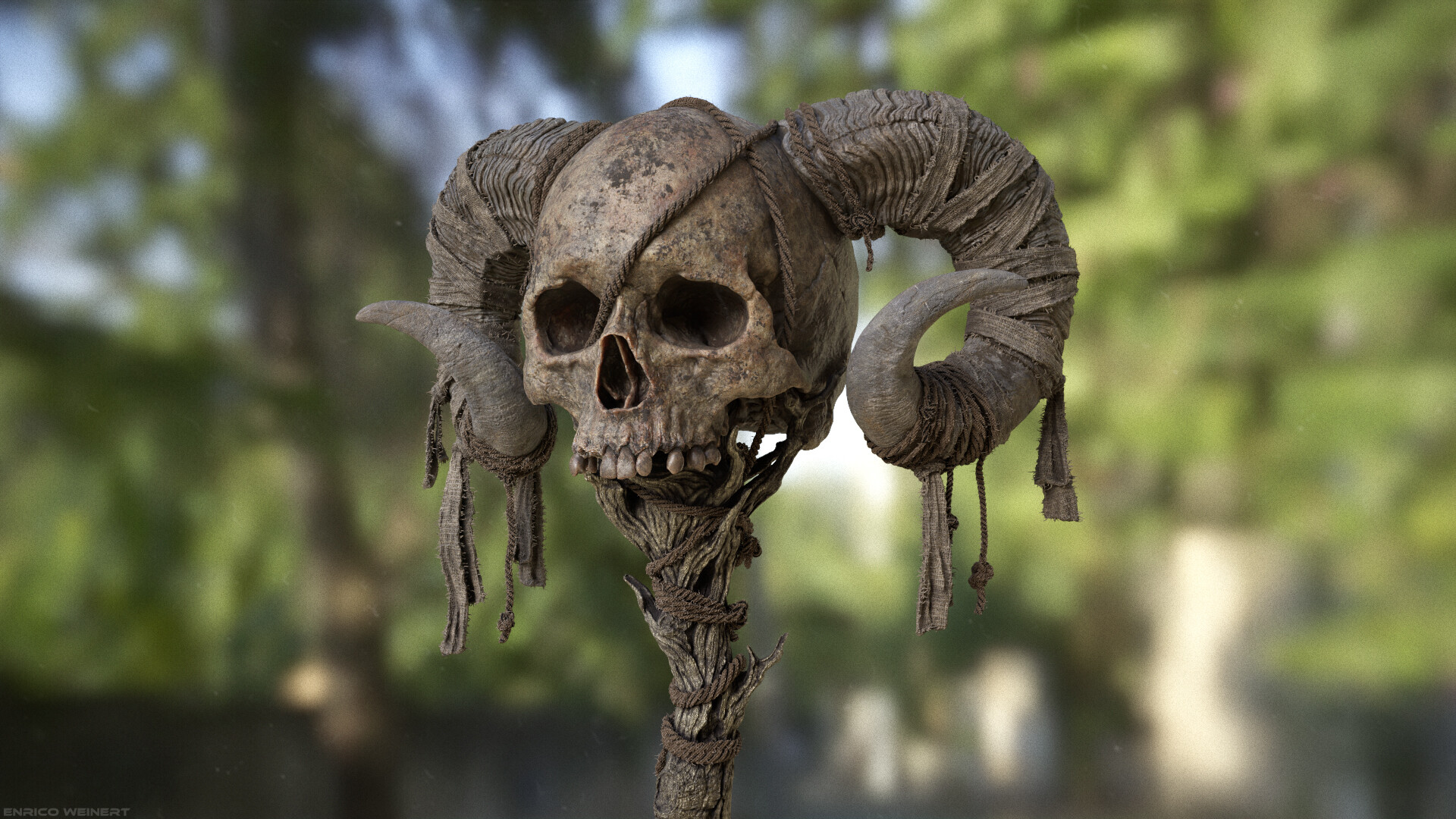 ArtStation - Skull Staff