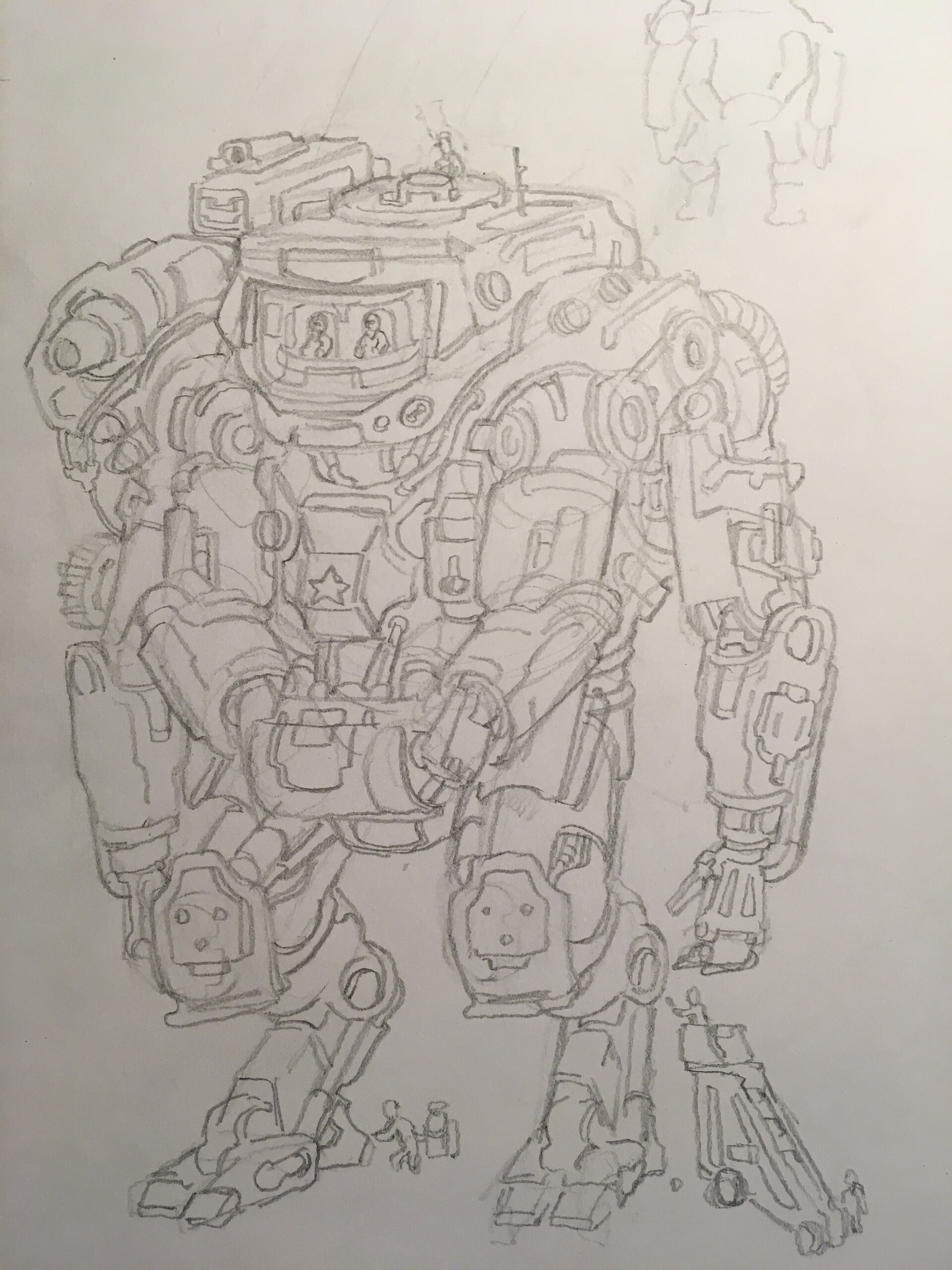 ArtStation - Mech Pencil Sketch