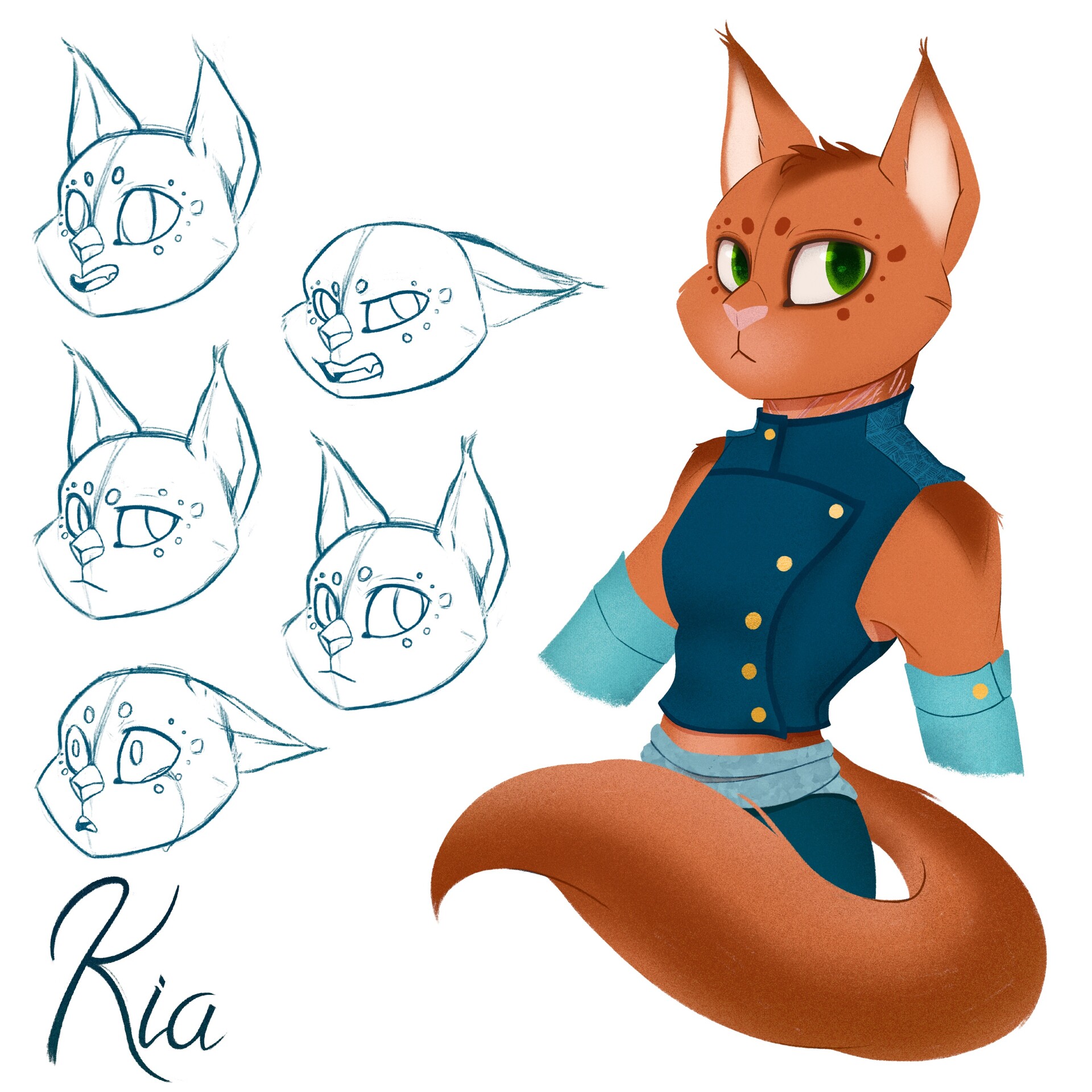 ArtStation - Kia - Catfolk Rogue - Character Expression
