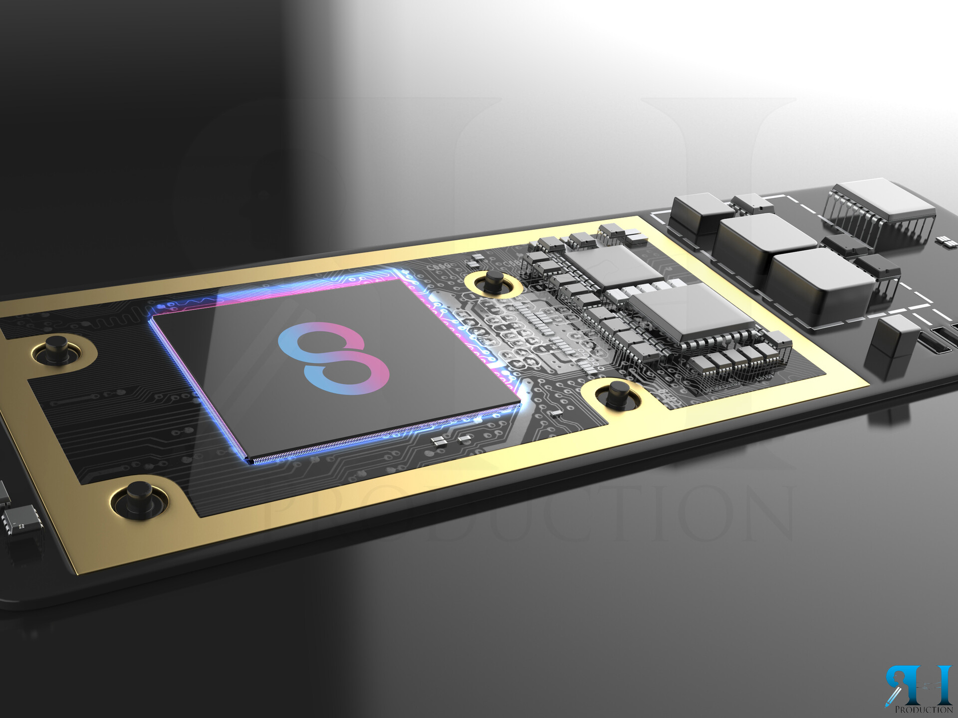 ArtStation - Custom Circuit Board Chip Design