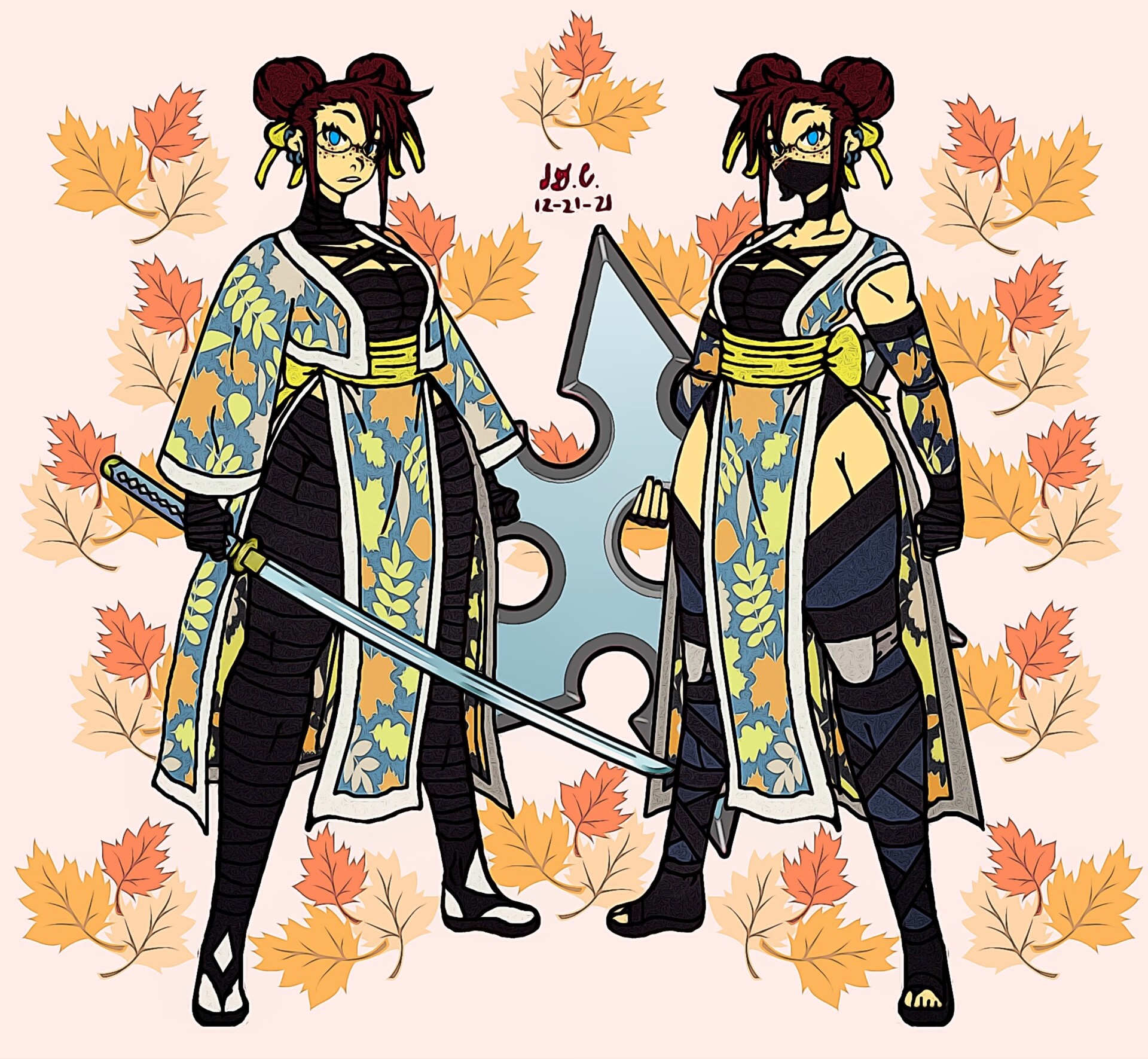 ArtStation - Red Samurai, Red Ninja