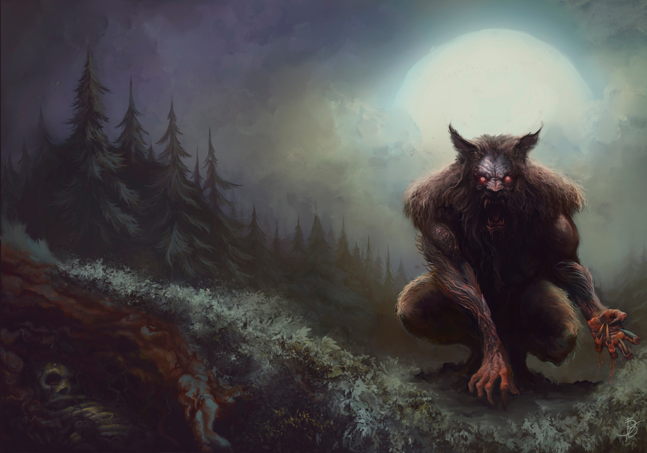 Curse of the Werewolf by Bebeto Daroz : r/ImaginaryWerewolves