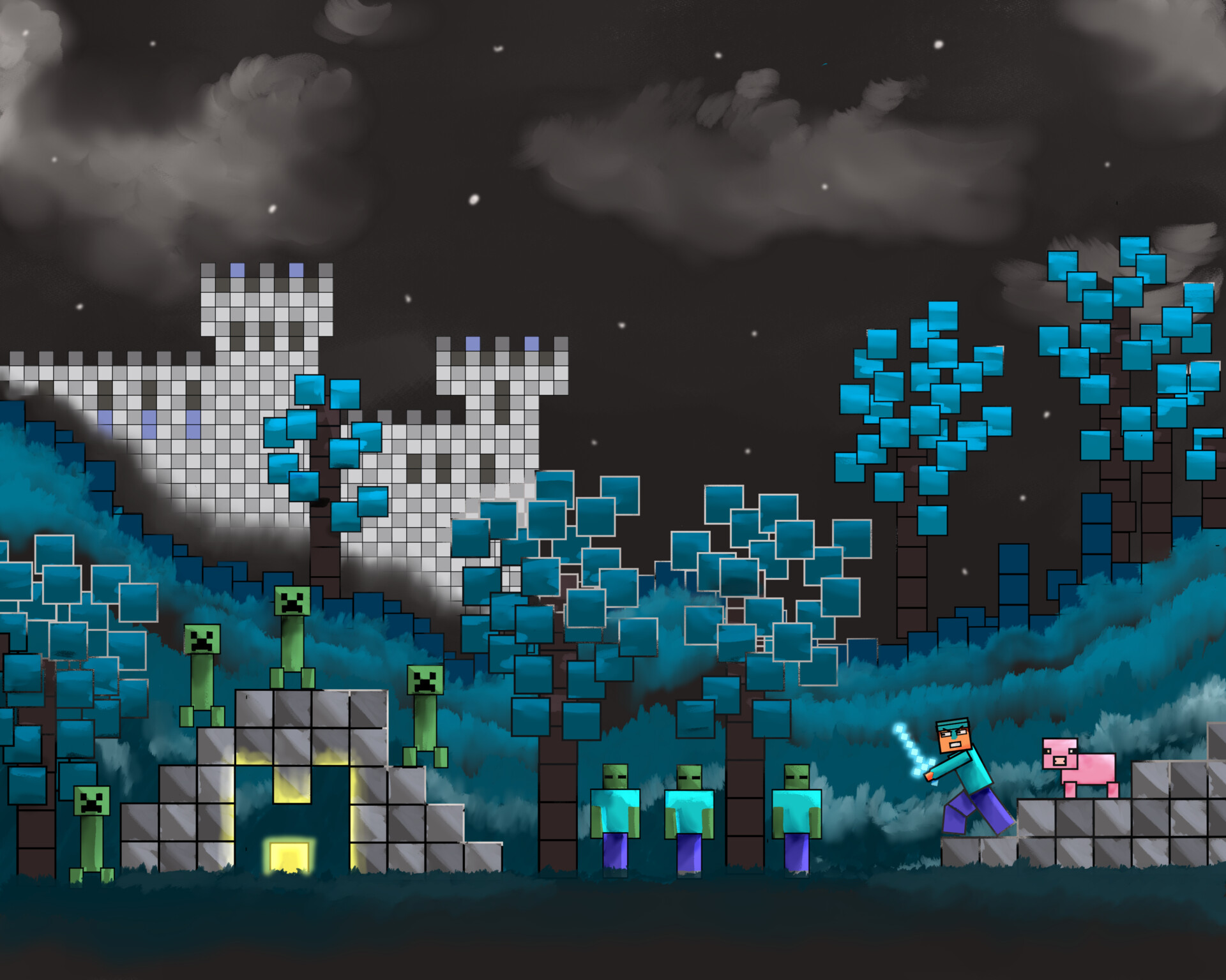 ArtStation - Minecraft Scene