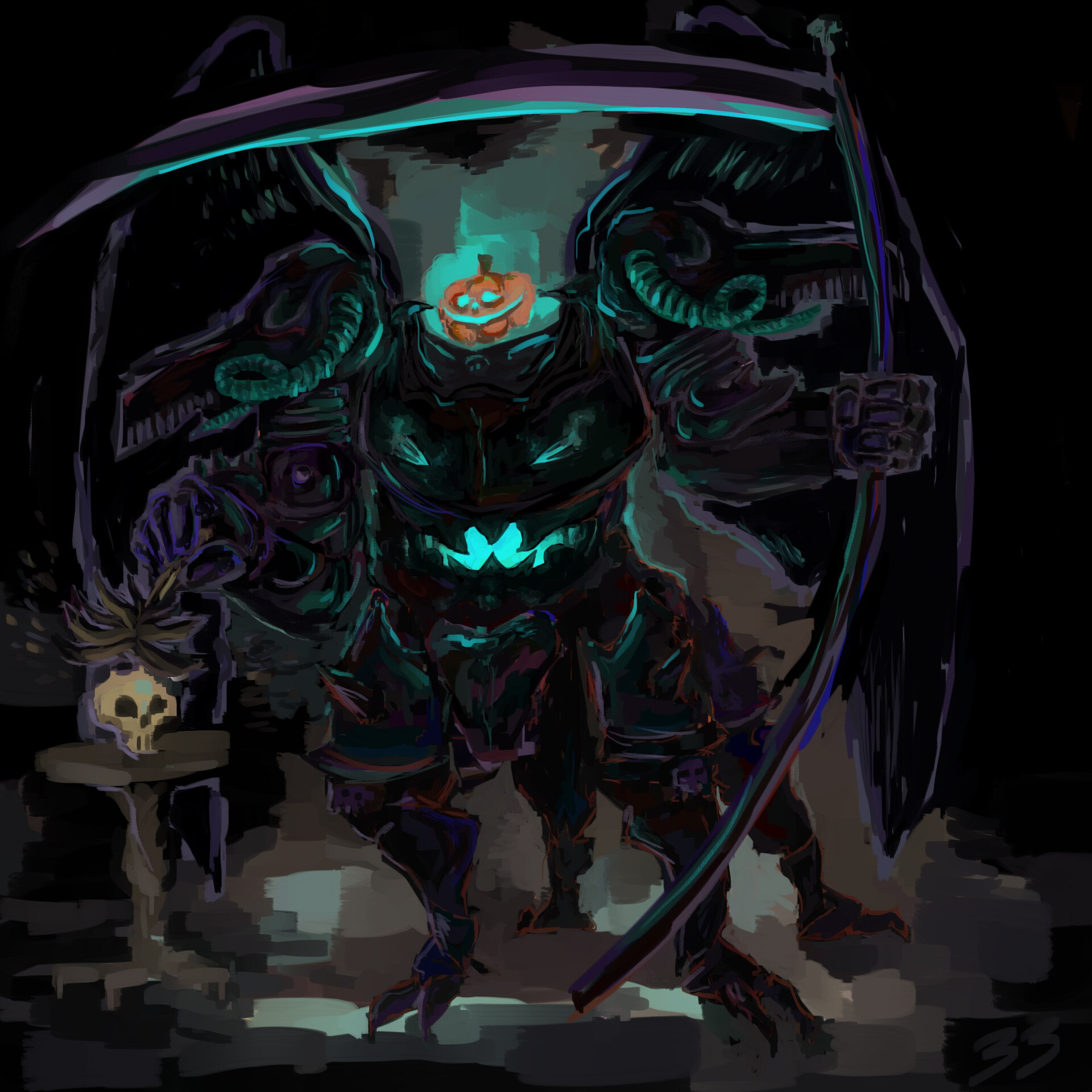 ArtStation - Edgy Pumpkin Ghost Dark Overlord of Evil (2021)