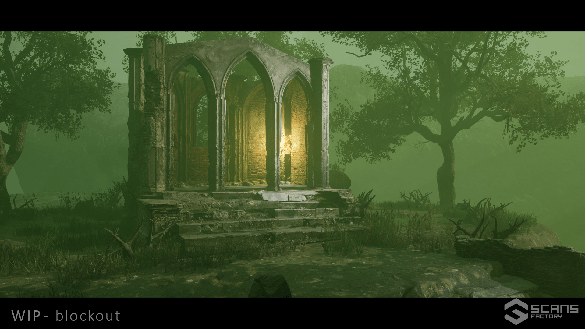 fantasy forest ruins