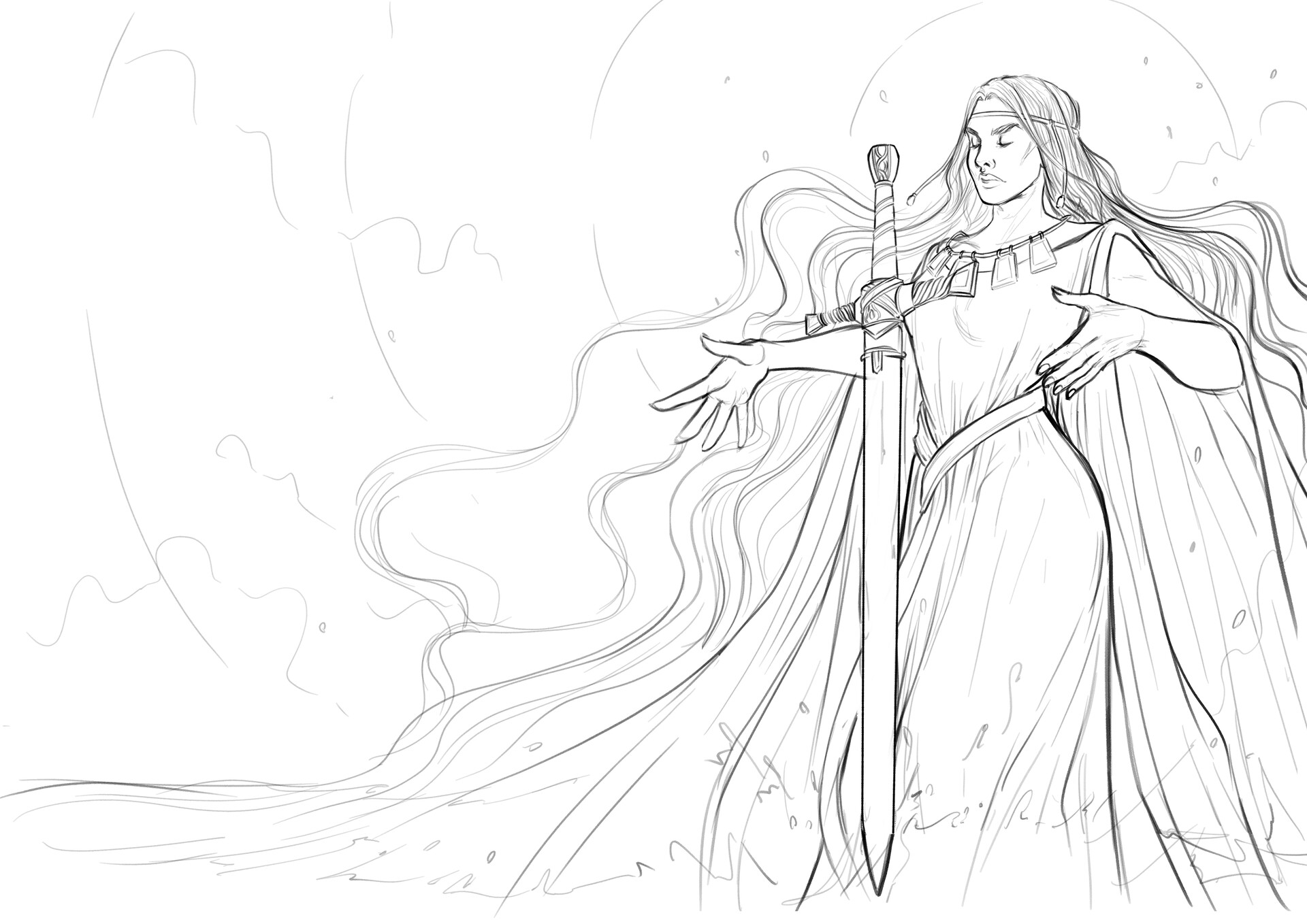 knights of the round table coloring page