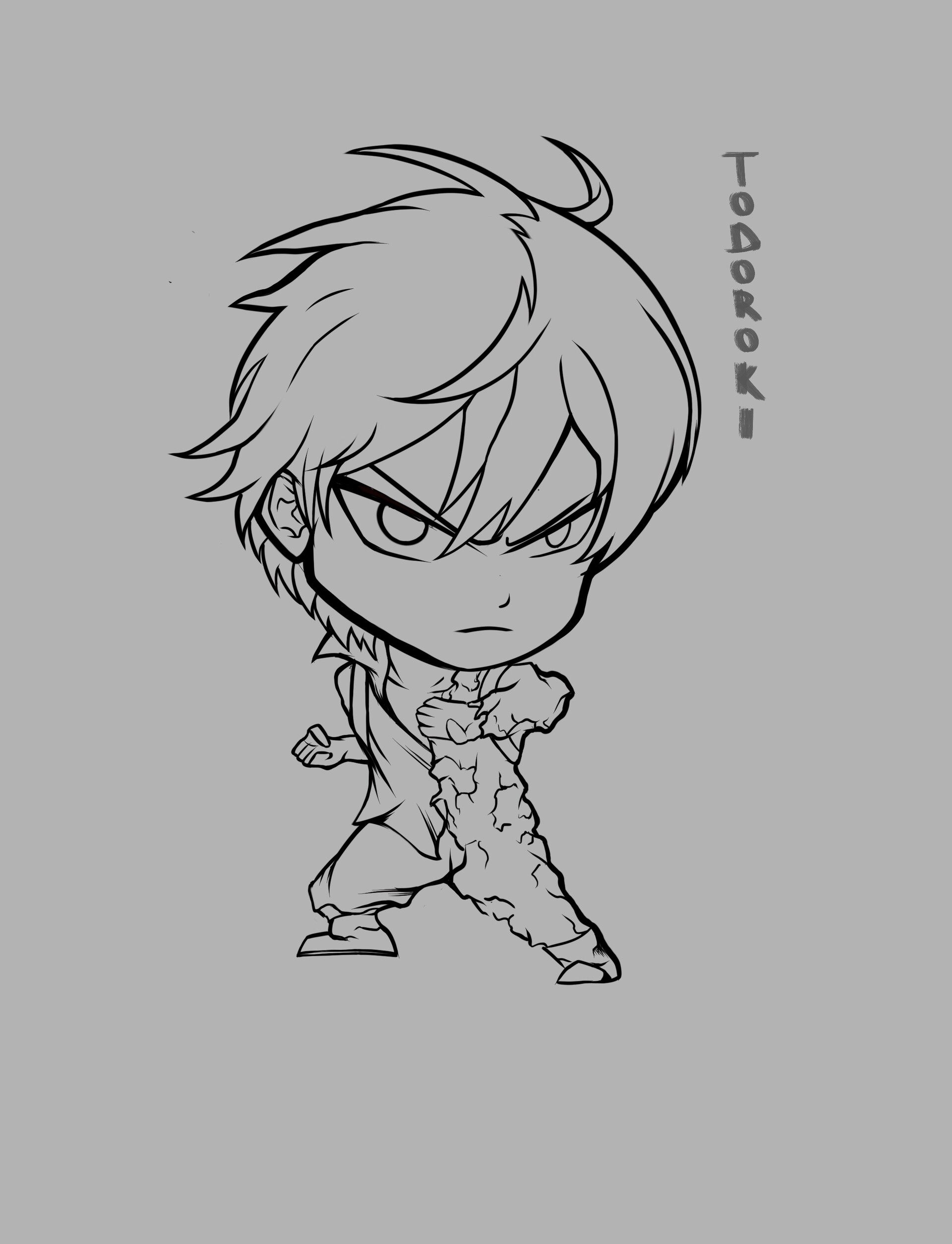how to draw chibi todoroki
