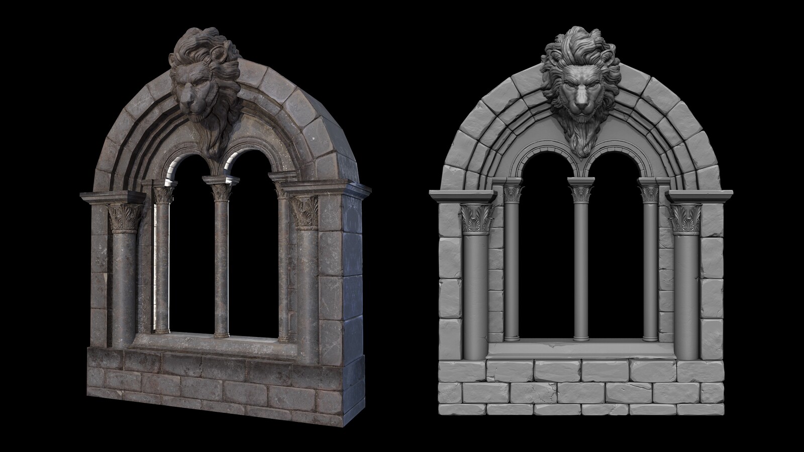 Da_jeong - FOR HONOR Cathedral Map Fan Art / 3D Environment Art _ Prop