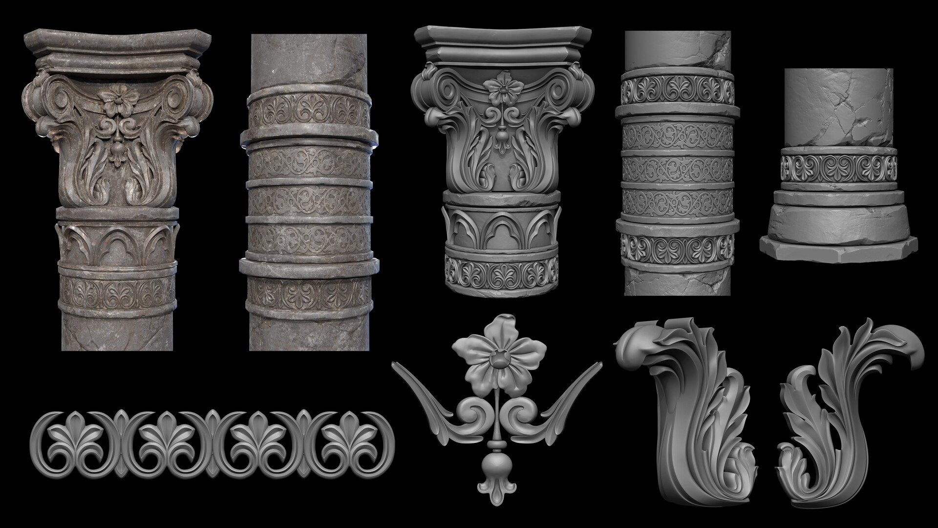 Da_jeong - FOR HONOR Cathedral Map Fan Art / 3D Environment Art _ Prop