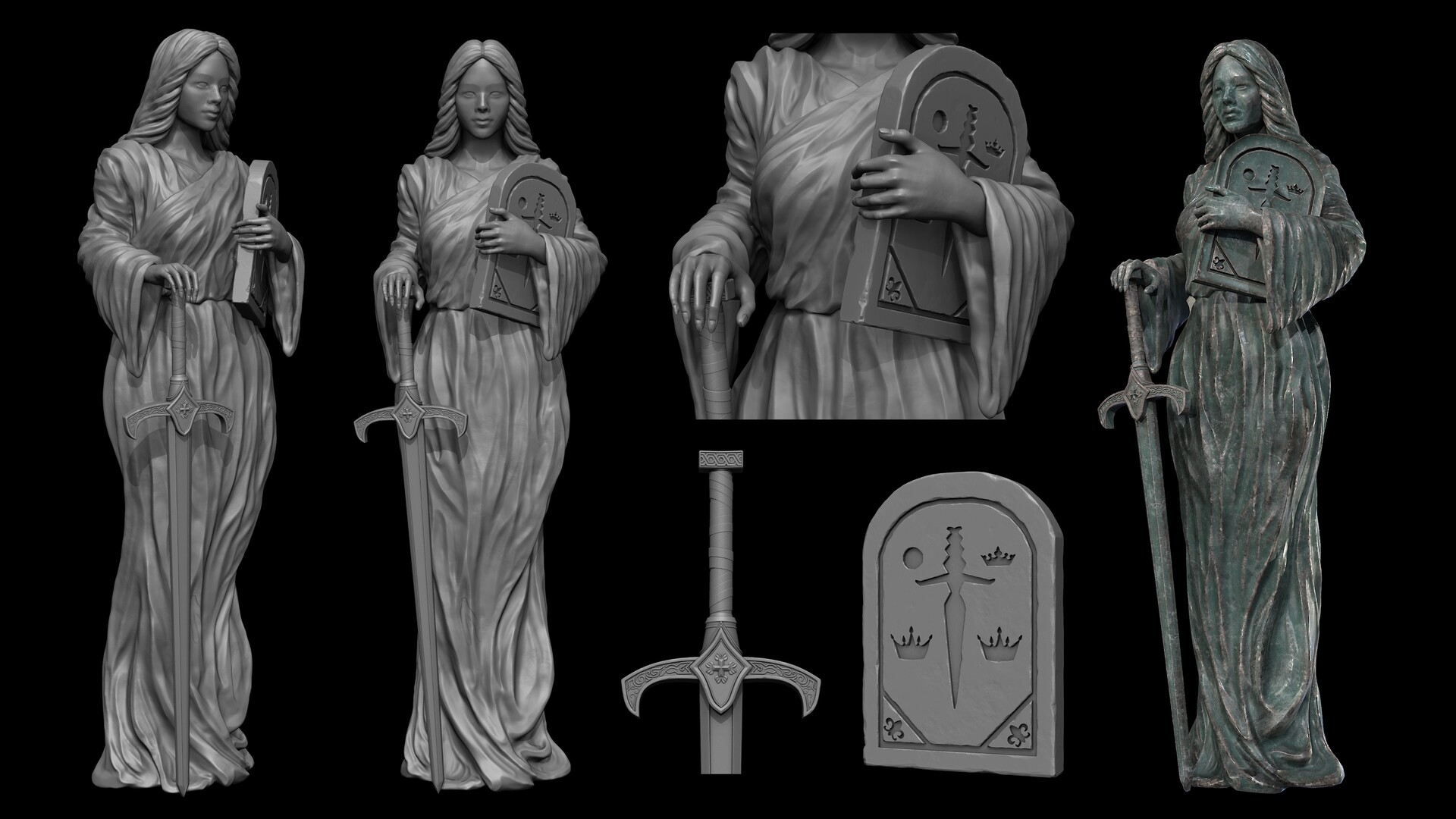 Da_jeong - FOR HONOR Cathedral Map Fan Art / 3D Environment Art _ Prop