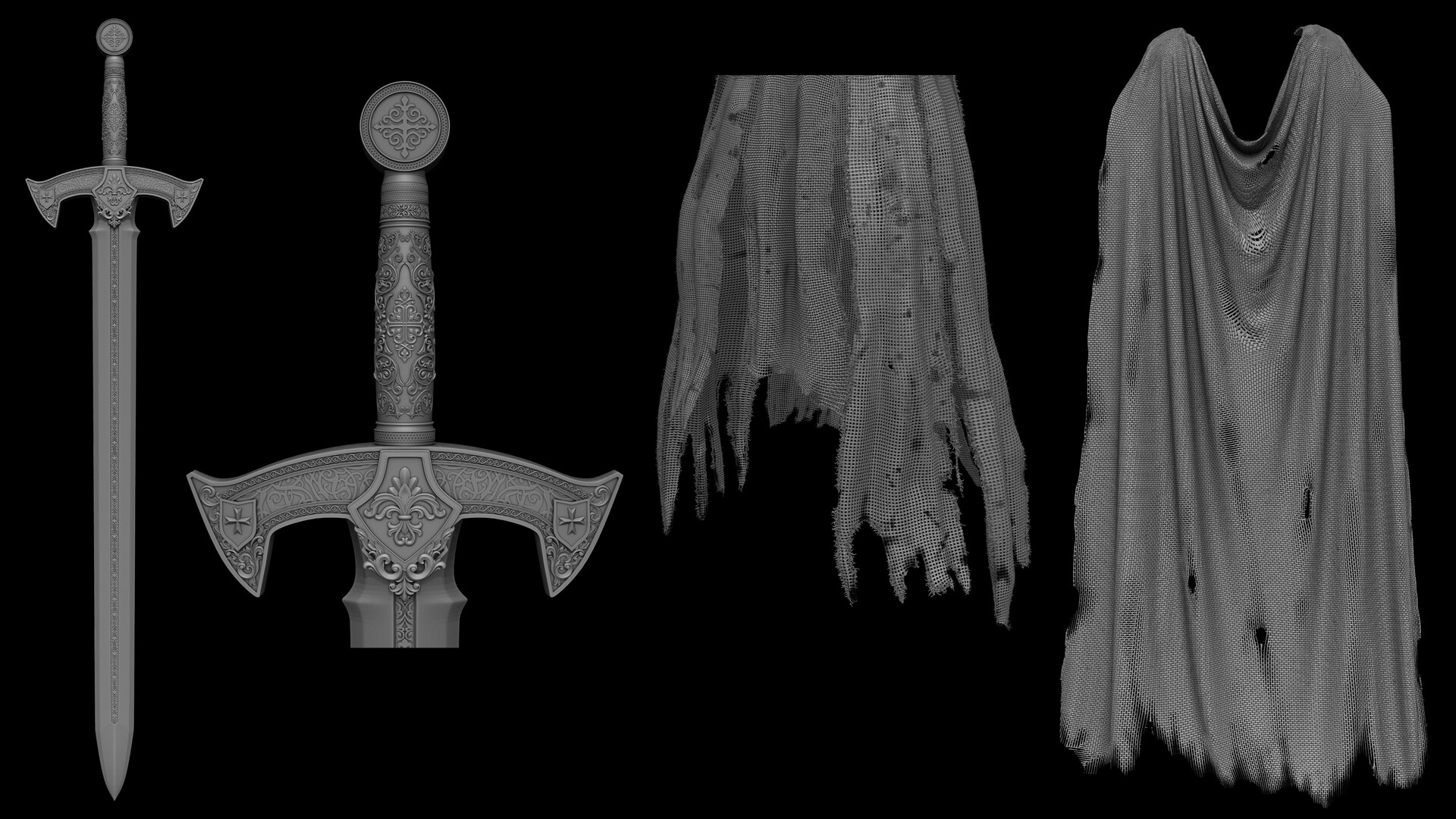 Da_jeong - FOR HONOR Cathedral Map Fan Art / 3D Environment Art _ Prop