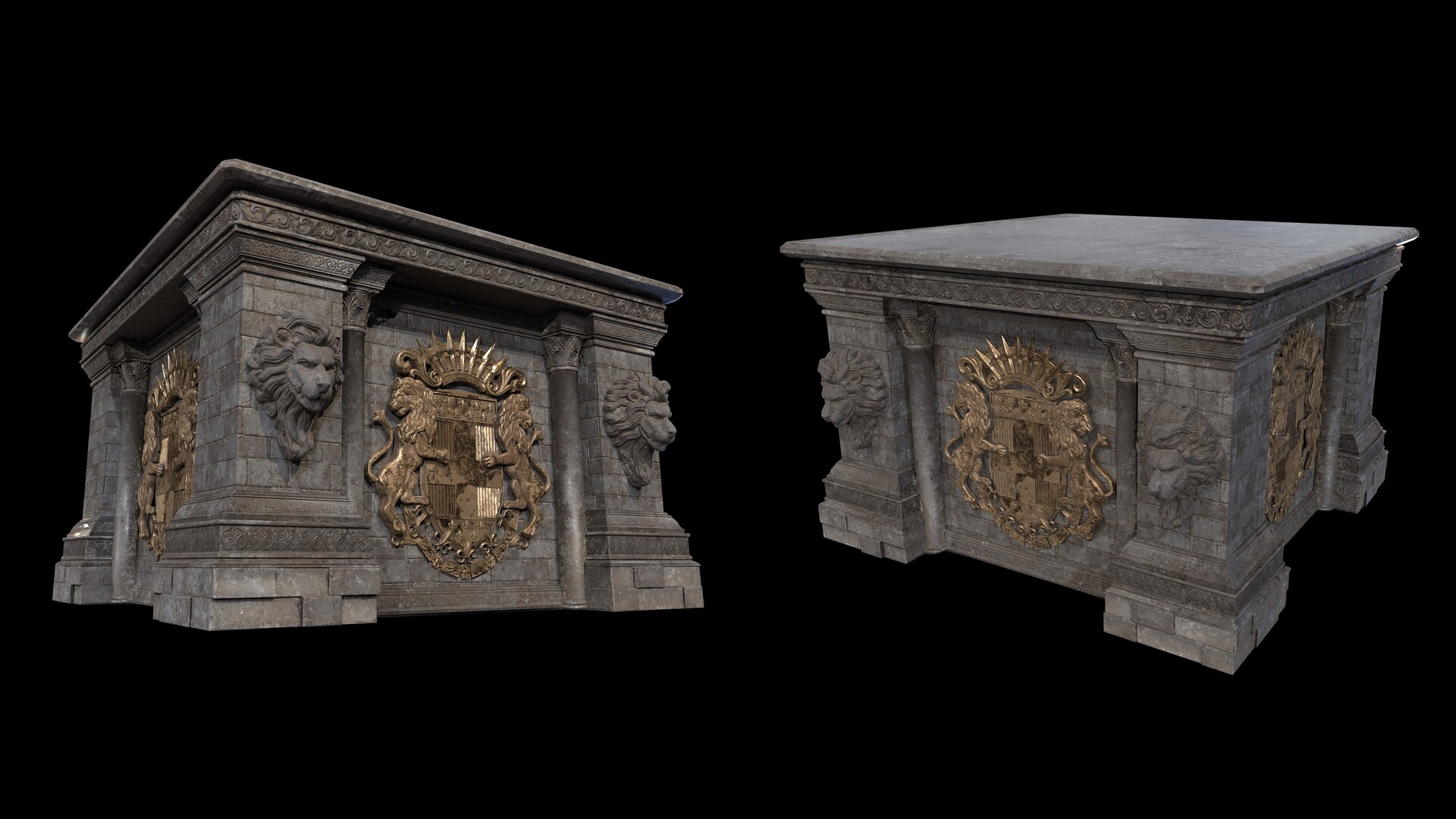 Da_jeong - FOR HONOR Cathedral Map Fan Art / 3D Environment Art _ Prop