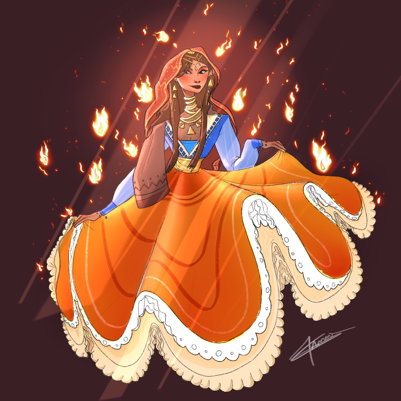 ArtStation - Fire woman