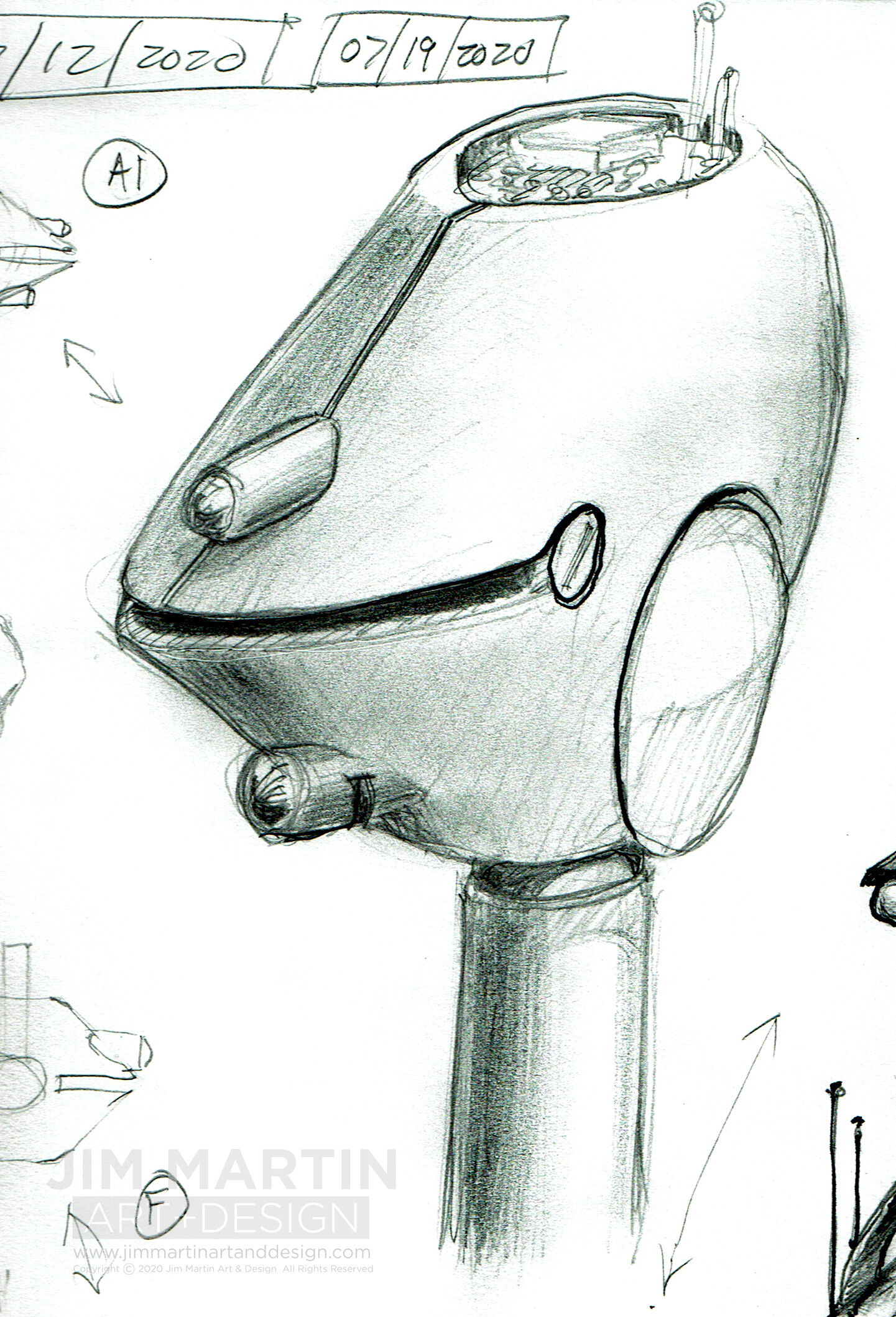 ArtStation - Character design, pit droid head concept, sketch, self ...