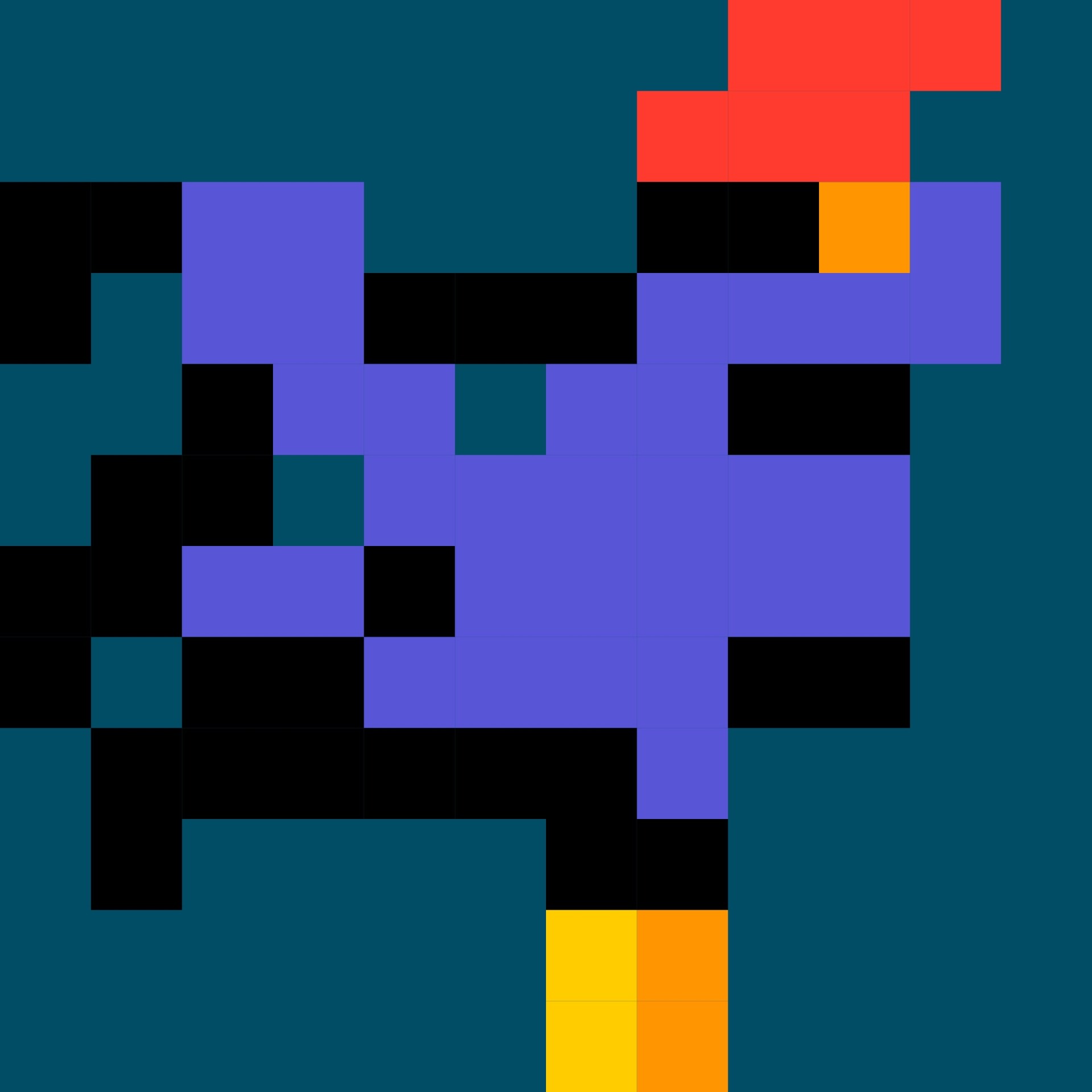 ArtStation - Teal Sky Pixel Chick Zen Chicken