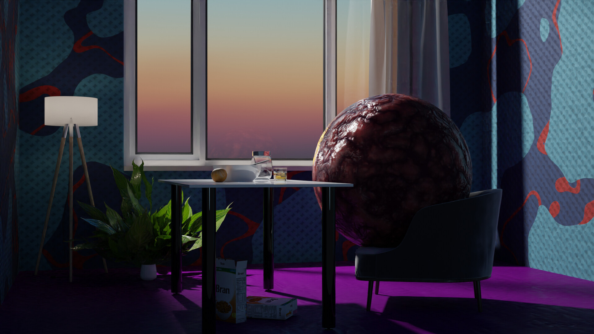 ArtStation - "Morb" (Meat Orb) Enjoying Breakfast!