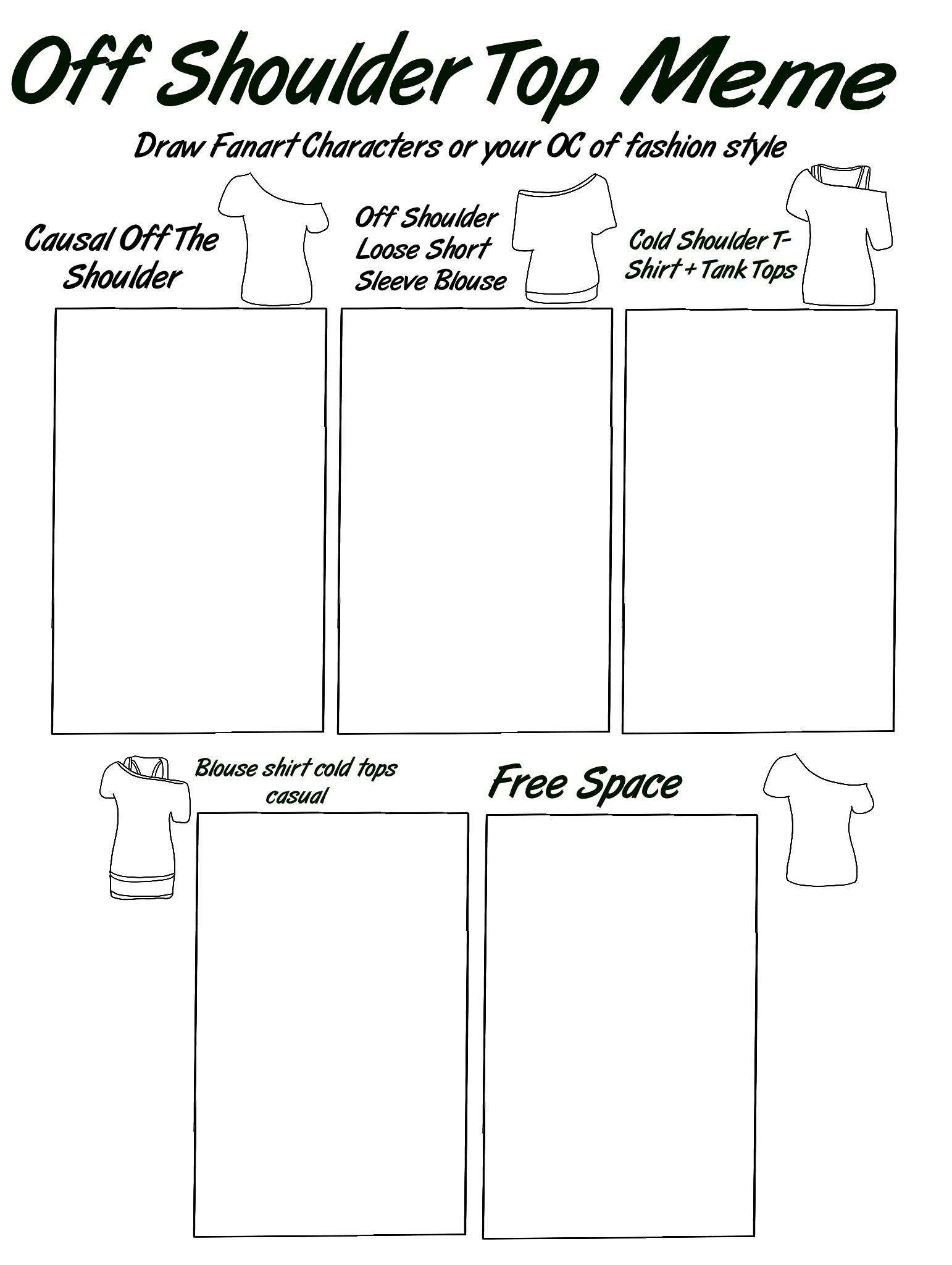 how to draw an off the shoulder shirt