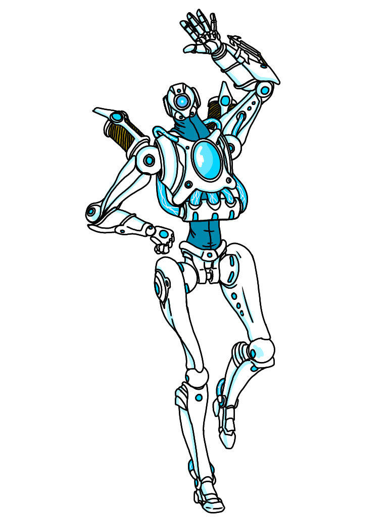 ArtStation - apex legends pathfinder skin concept called, white pulse