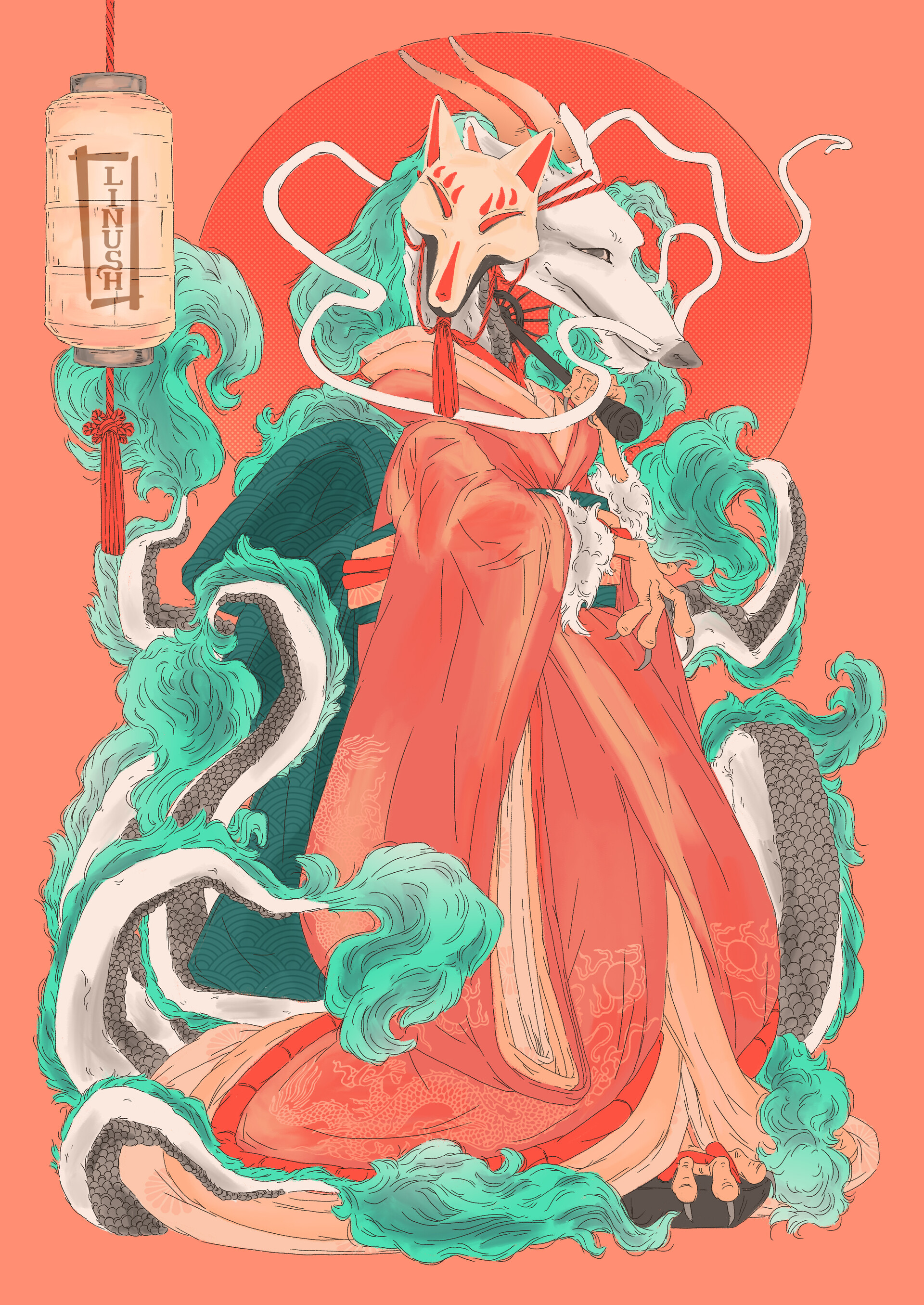 ArtStation - Kitsune Dragon