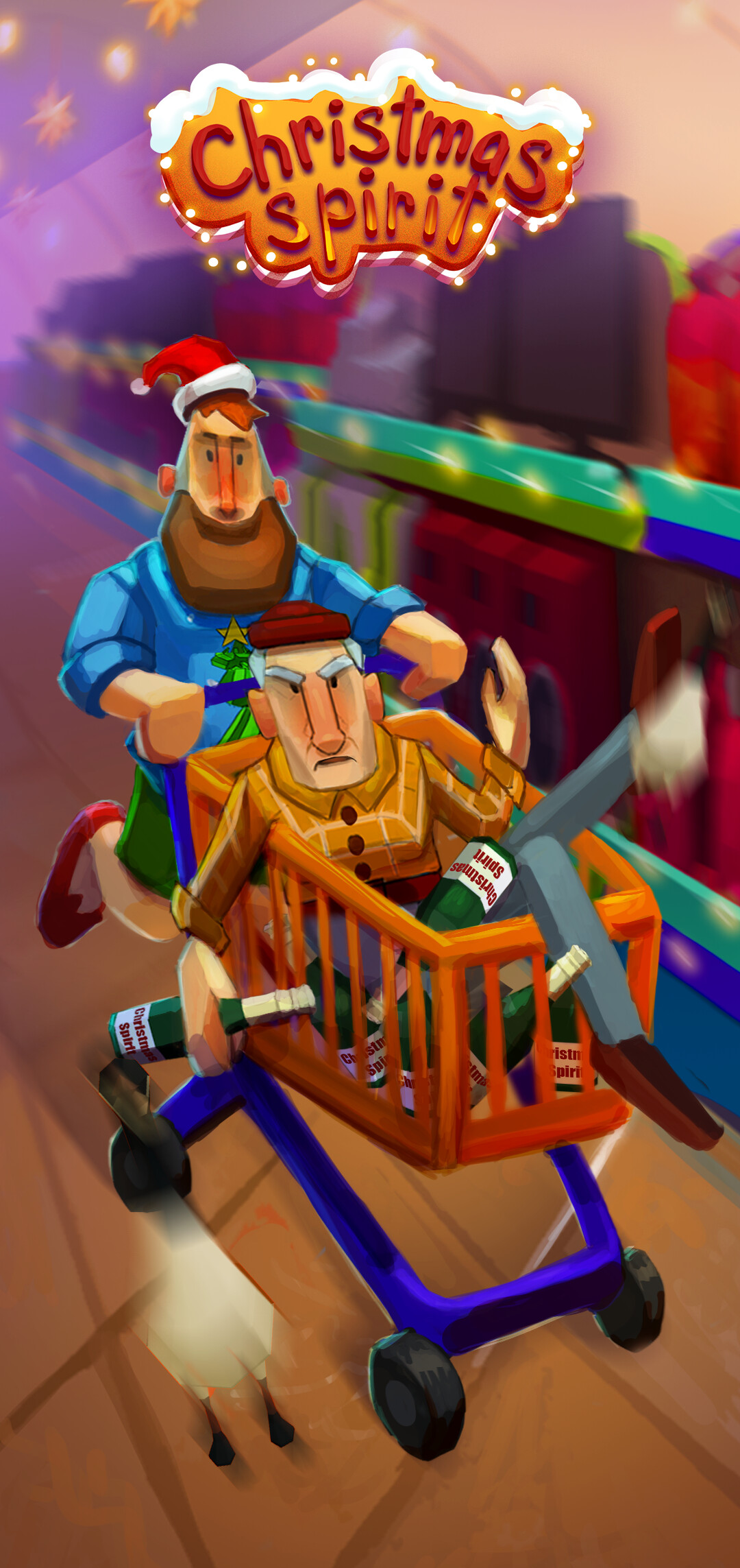 ArtStation - illustration for Christmas spirit game