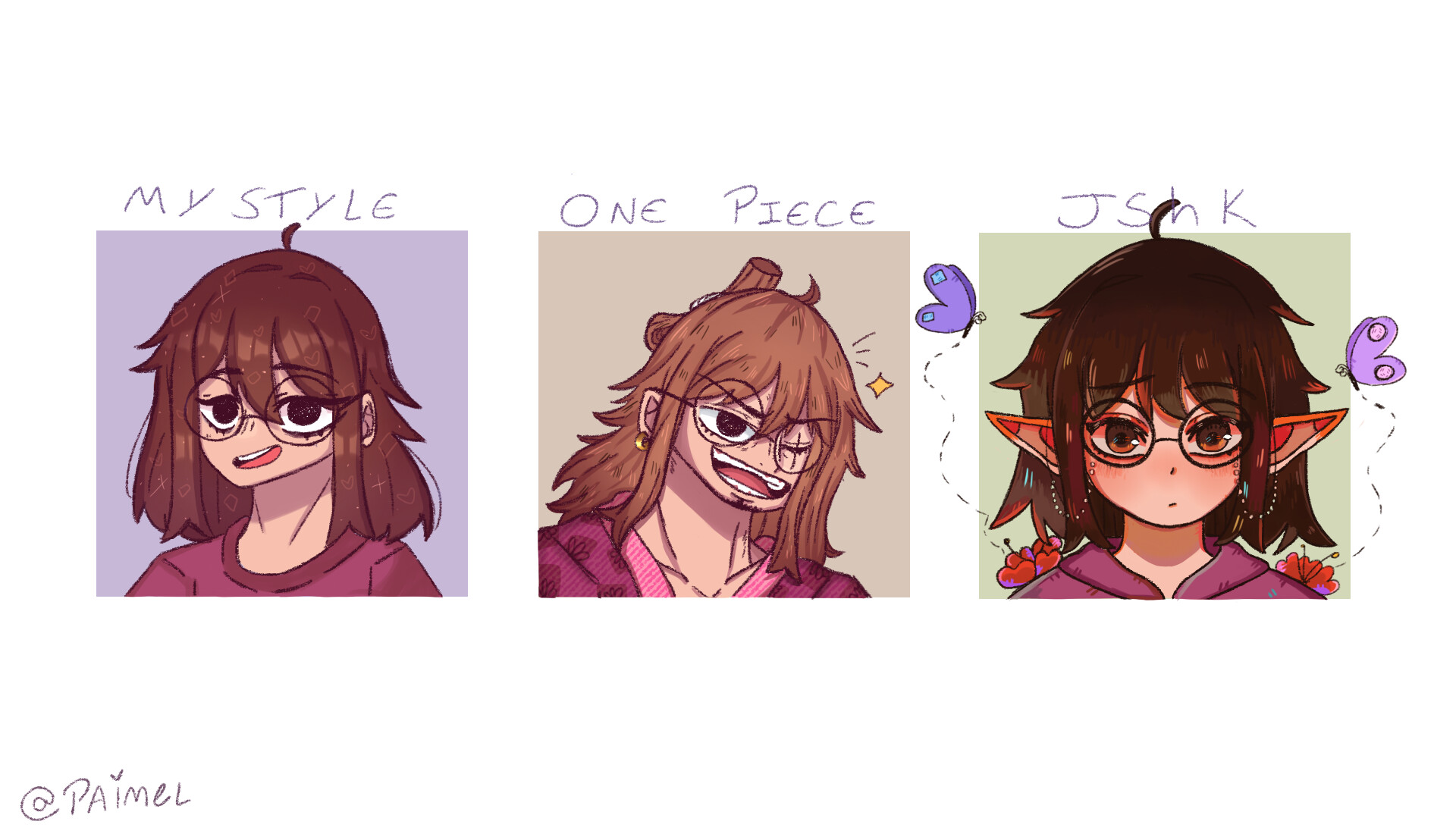 ArtStation - My oc in different's styles