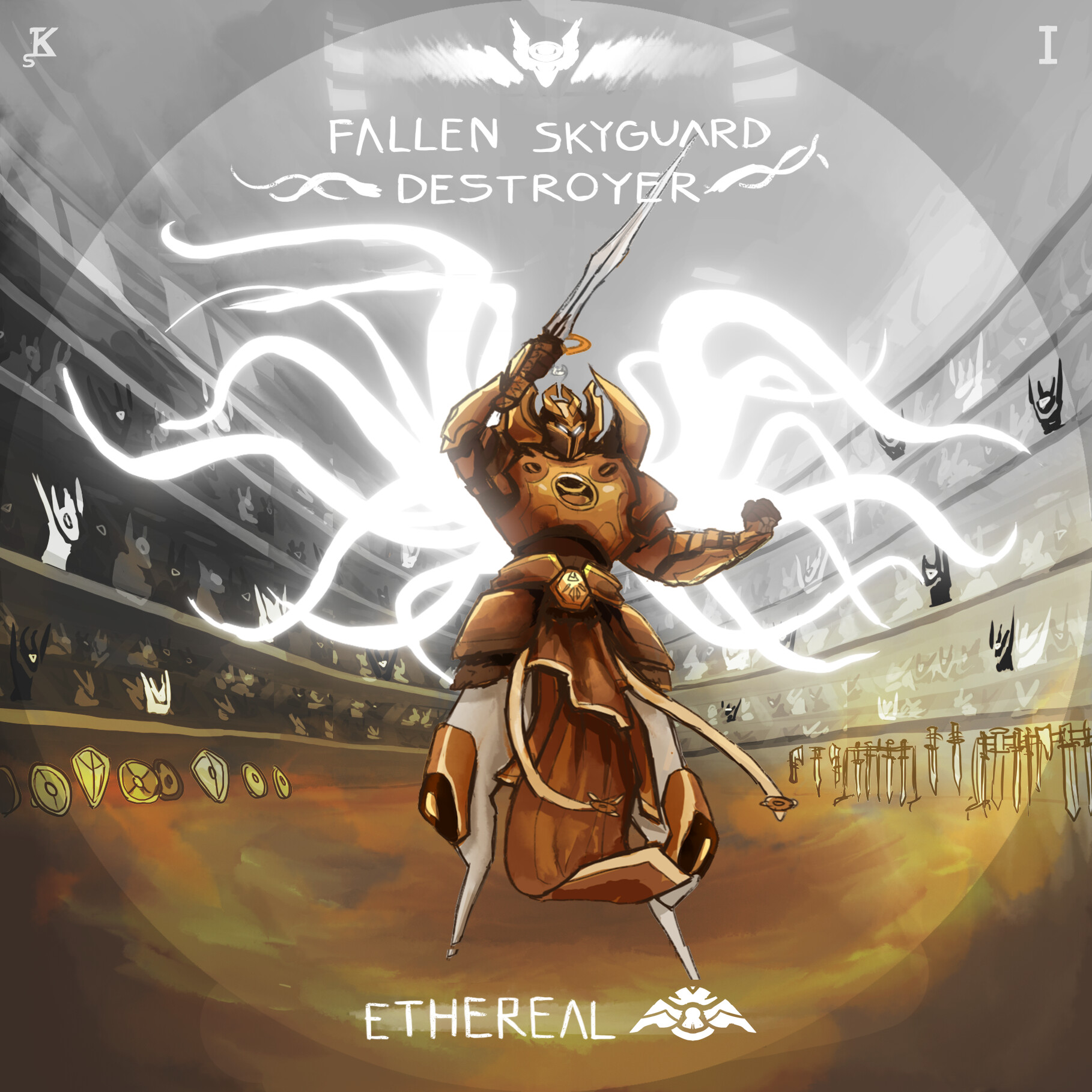 ArtStation - Fallen Skyguard Destroyer - Light Kin Ethereal Shatari