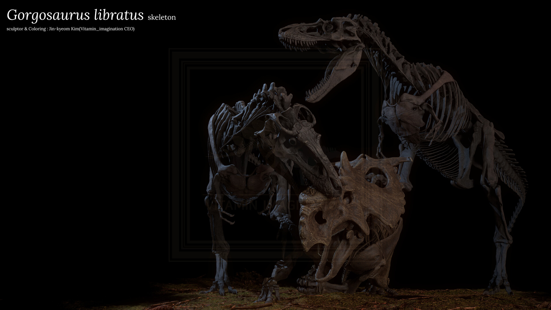 Vitamin Imagination - skeleton diagram of Gorgosaurus libratus