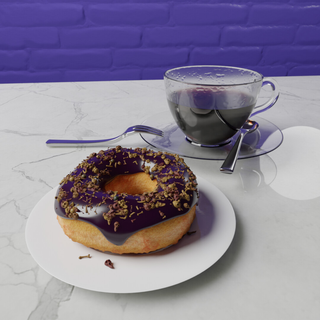 ArtStation - Coffee and Donut