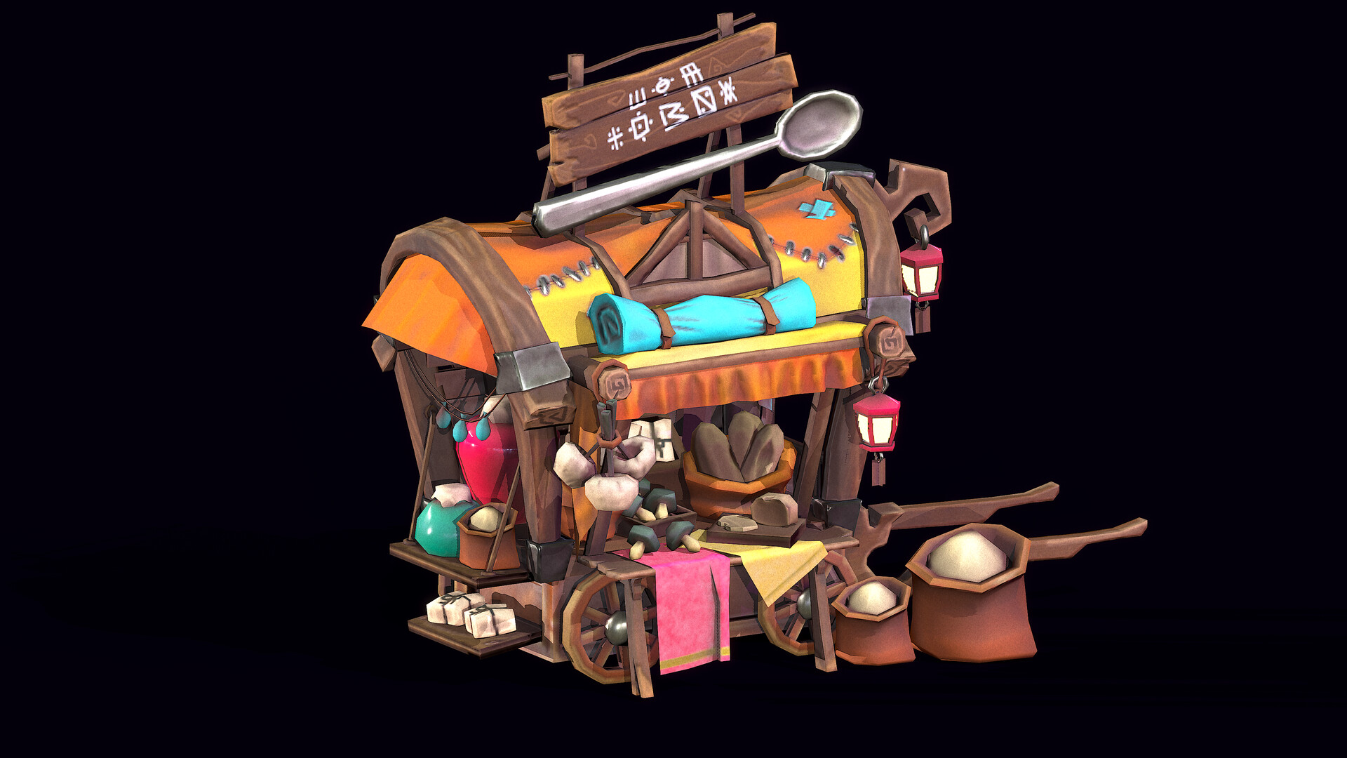 Kemmy Tran - Stylized Traveling Merchant Wagon